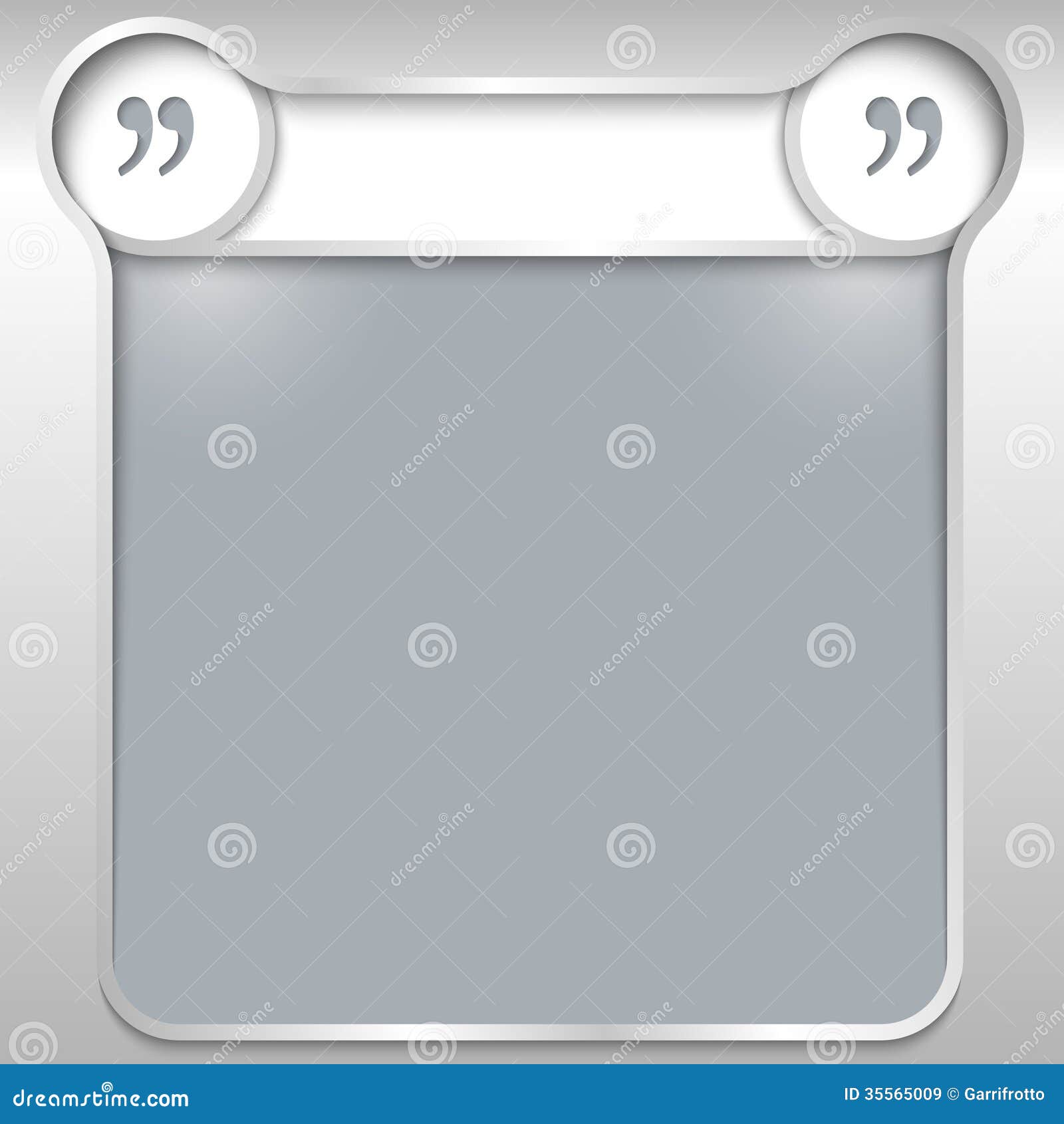 Text Box with Two Quotation Marks Stock Vector - Illustration of ...