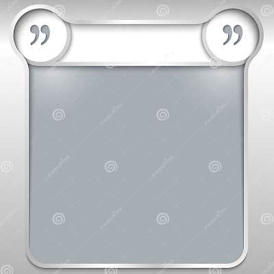 Text Box with Two Quotation Marks Stock Vector - Illustration of ...