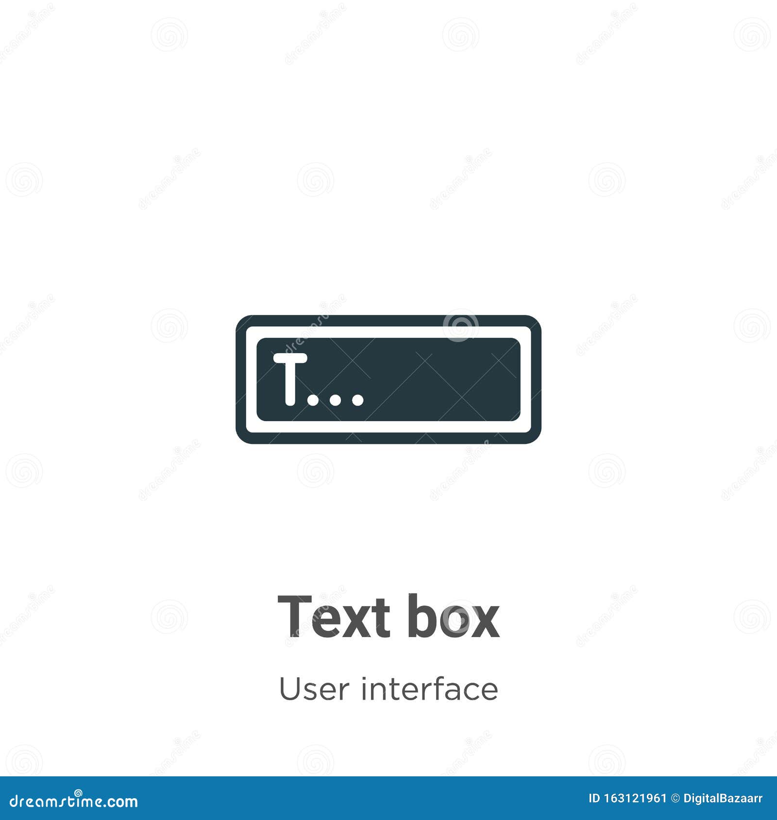 Text Box Vector Icon On White Background. Flat Vector Text Box Icon ...