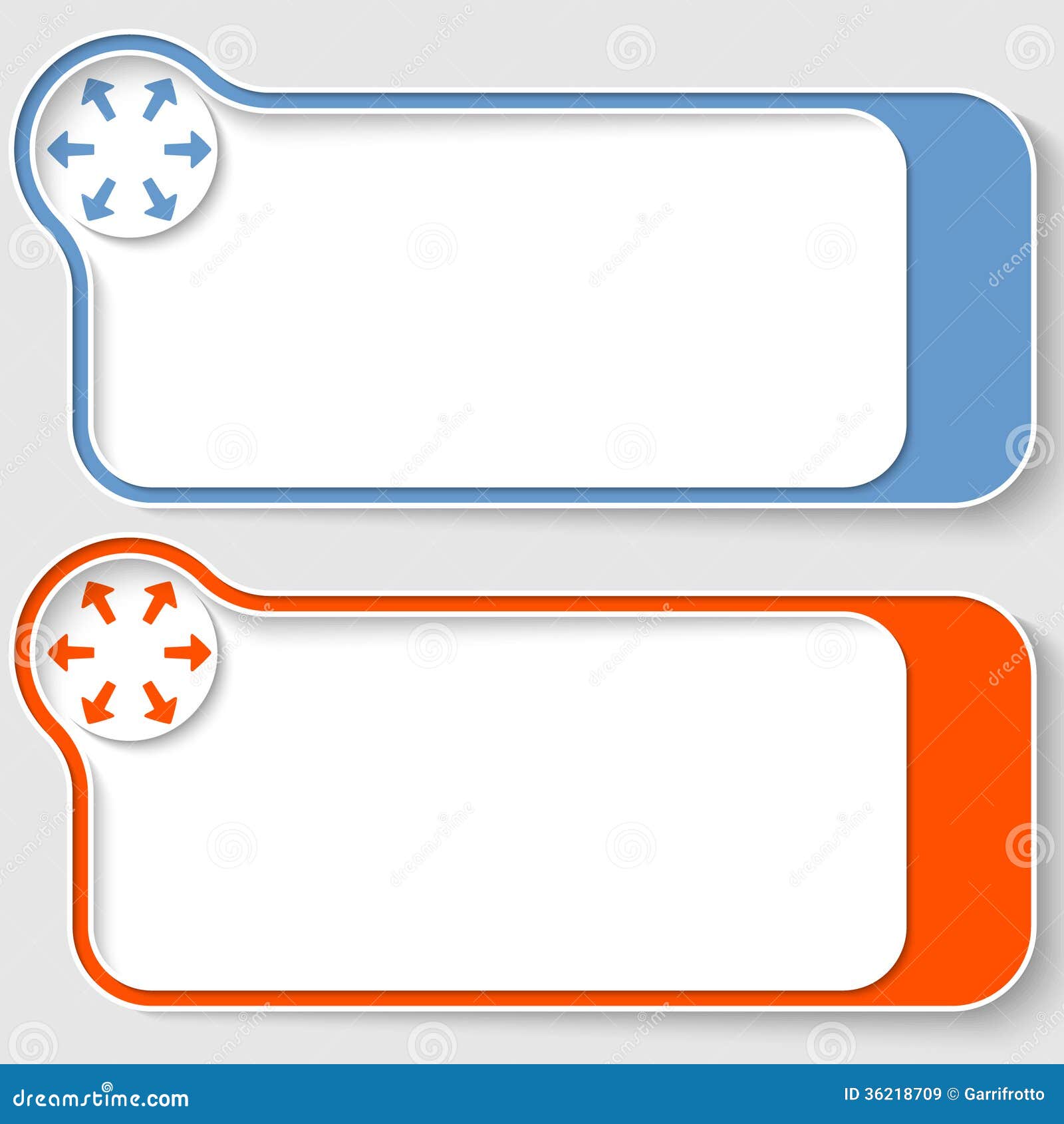 Text boxes with arrows stock vector. Illustration of arrows - 36218709