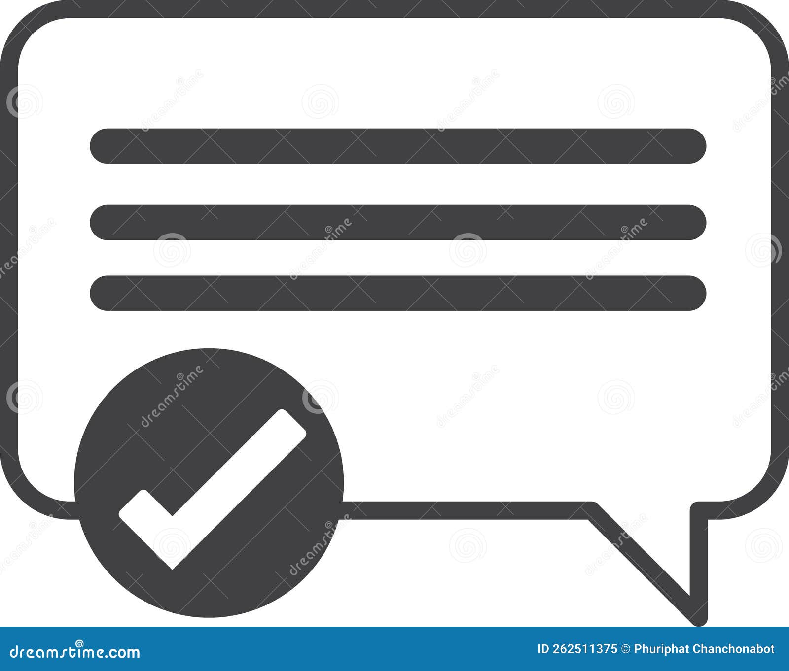 Text Boxes and Check Marks Illustration in Minimal Style Stock Vector ...