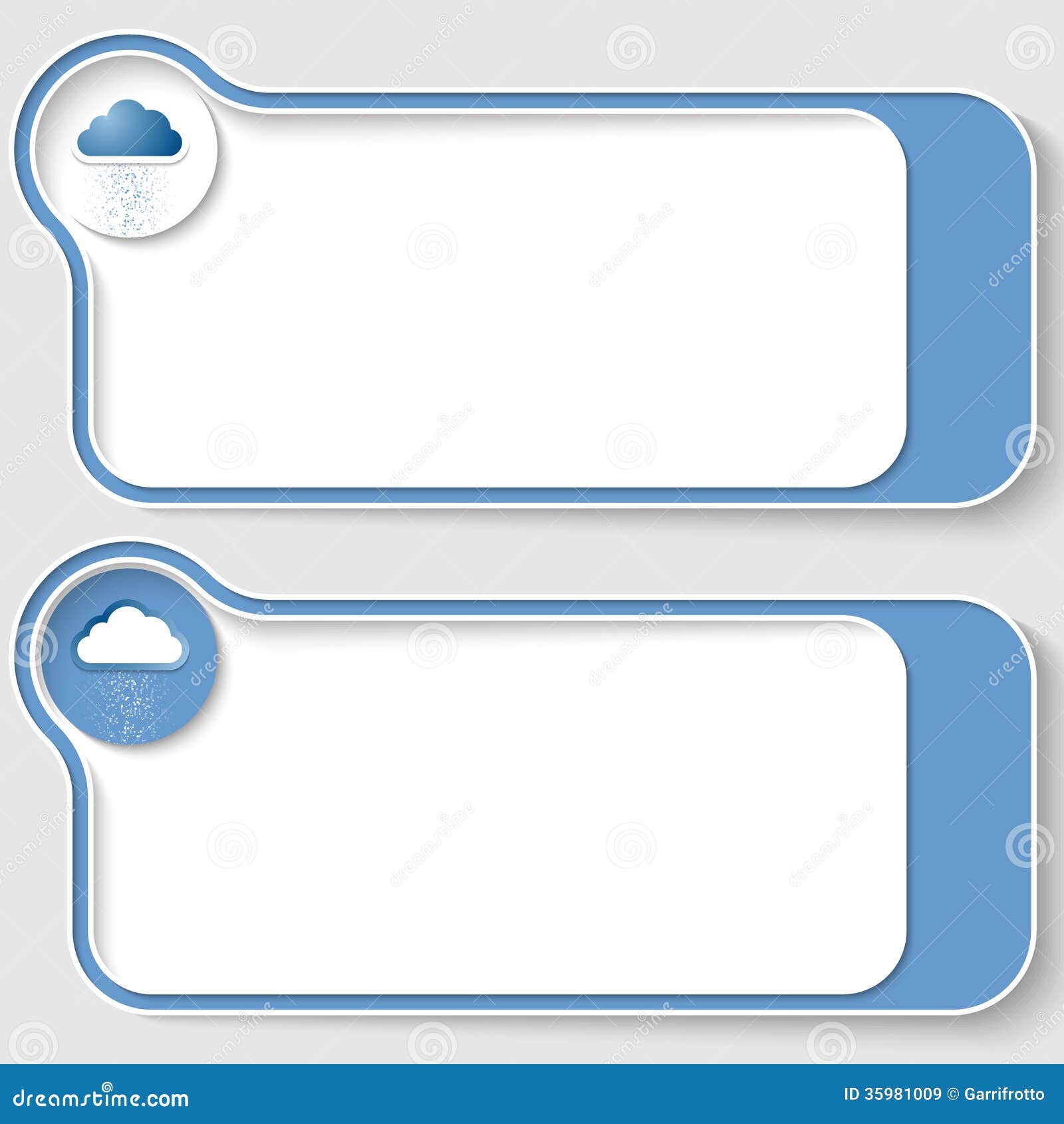 Text Boxes with Cloud and Rain Stock Vector - Illustration of concept ...