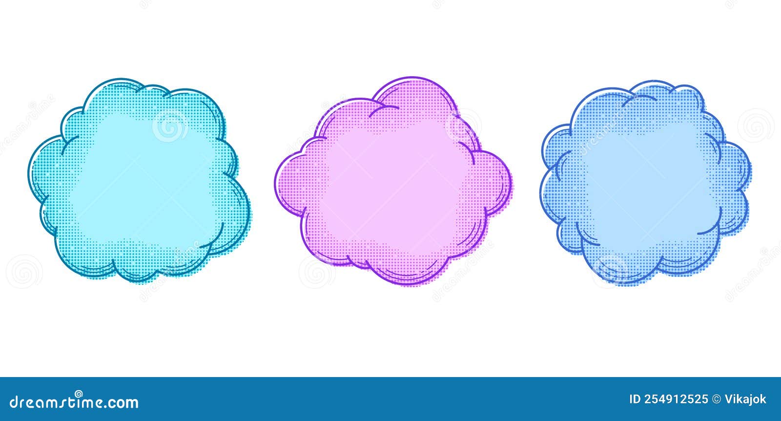 Text Boxes Collection. Set of Text Box Templates in Comic Style ...