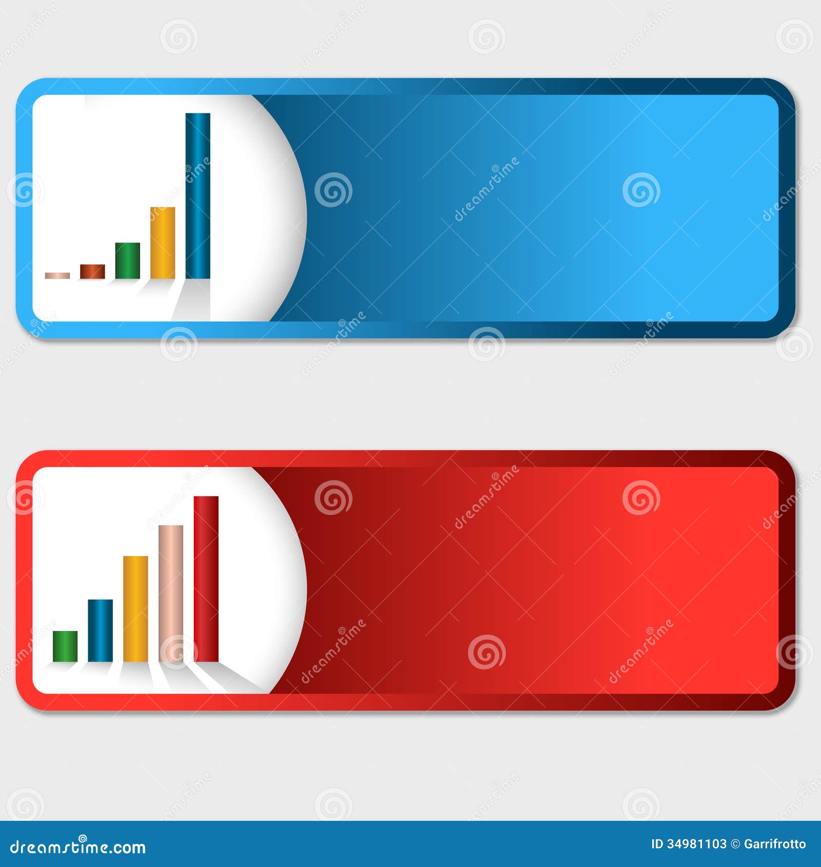 Text boxes with graph stock vector. Illustration of design - 34981103