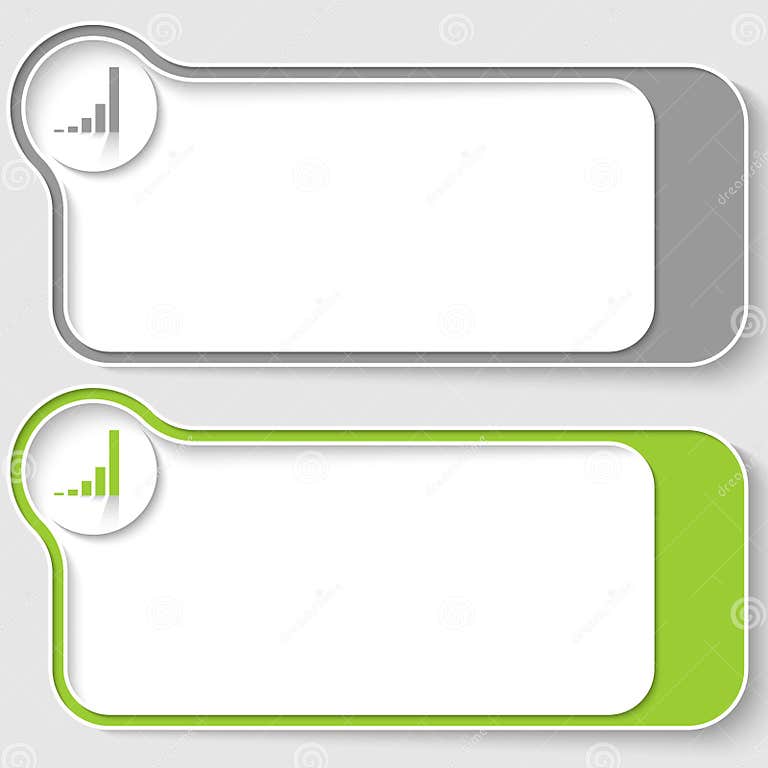 Text boxes with graph stock vector. Illustration of object - 35564966
