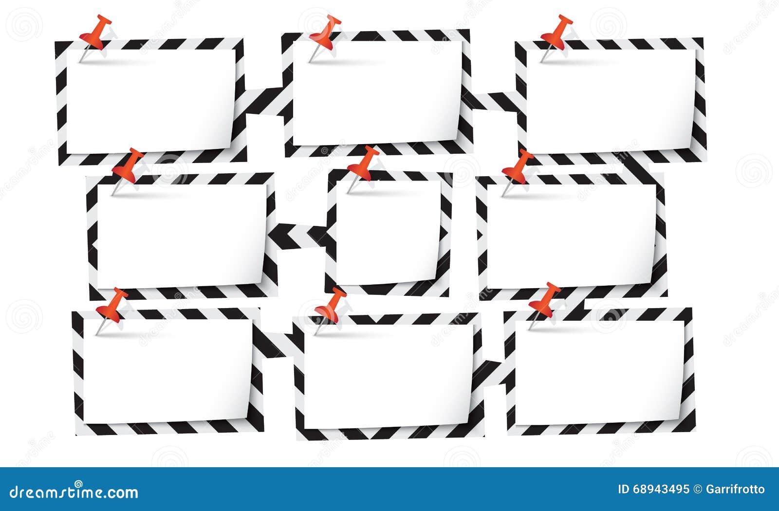 Text boxes stock vector. Illustration of reminder, symbol - 68943495