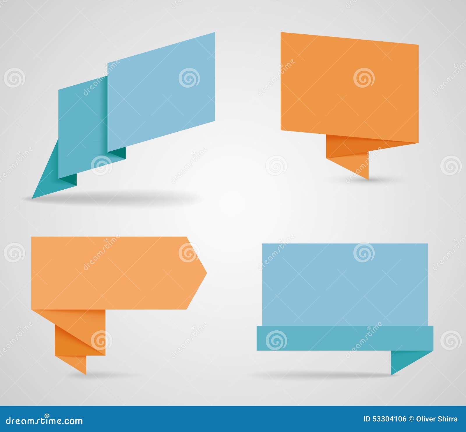 Text Boxes with Realistic Vector Shadows 2 Stock Vector - Illustration ...