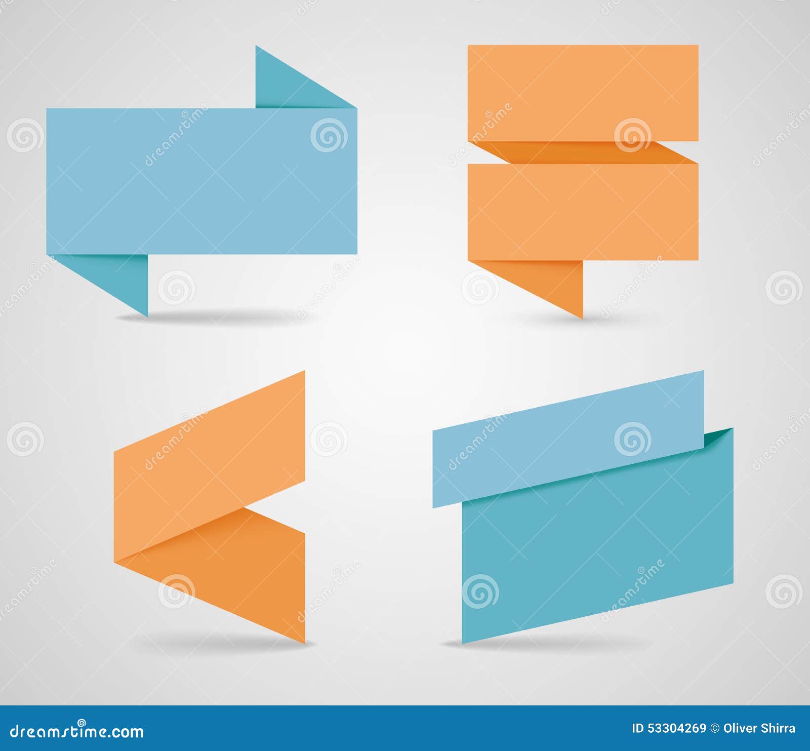 Text Boxes with Realistic Vector Shadows 1 Stock Vector - Illustration ...