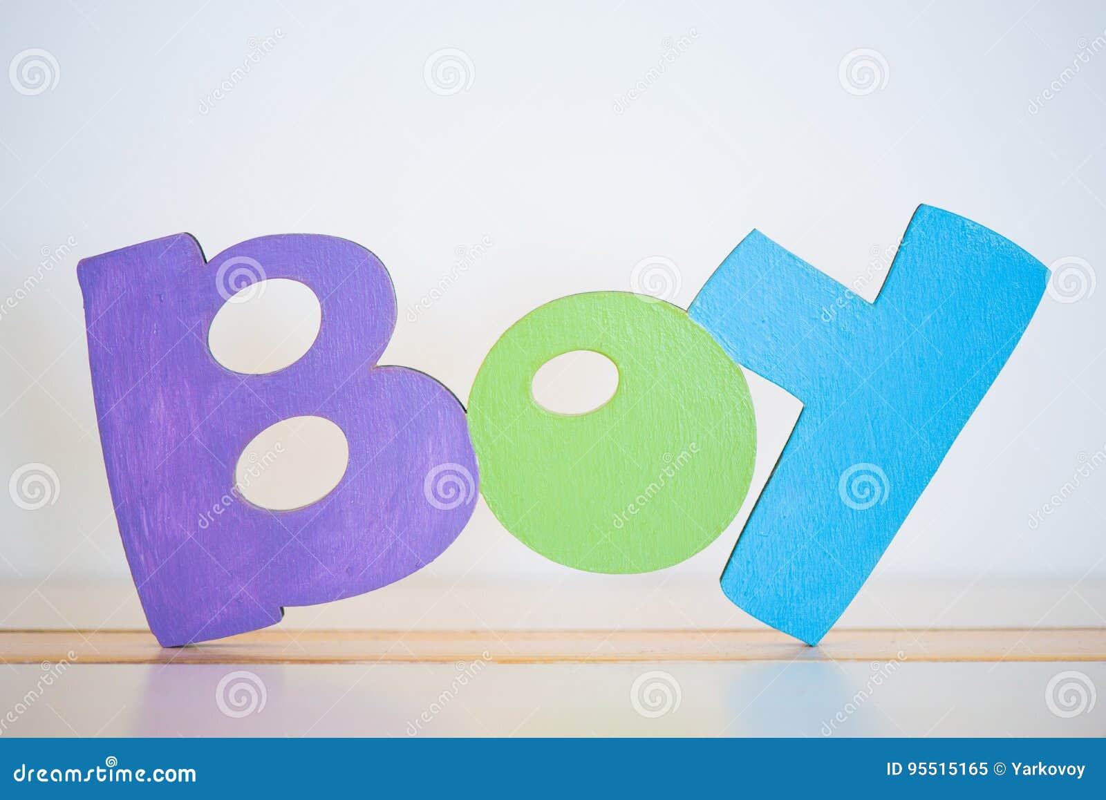 Text BOY Multi-colored Wooden Letters of the Alphabet. Stock Image ...