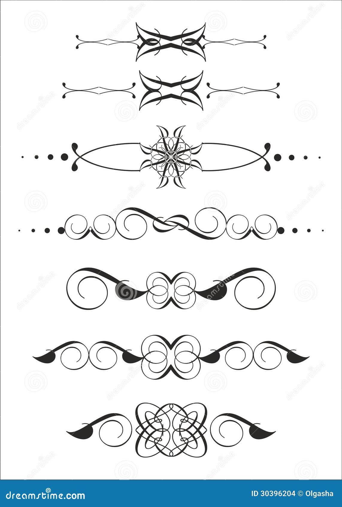 Text breaks set stock vector. Illustration of decor, vector - 30396204