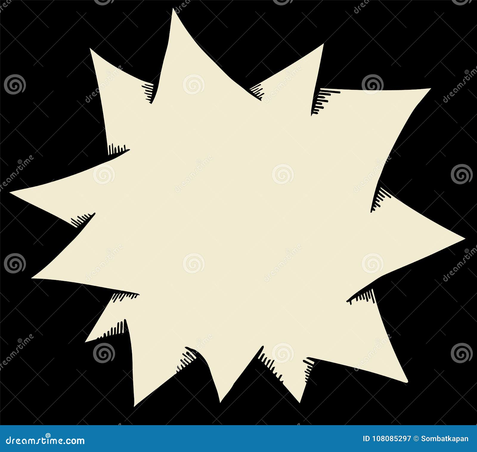 Text Bubble Illustration Explode Drawing Style. Stock Vector ...