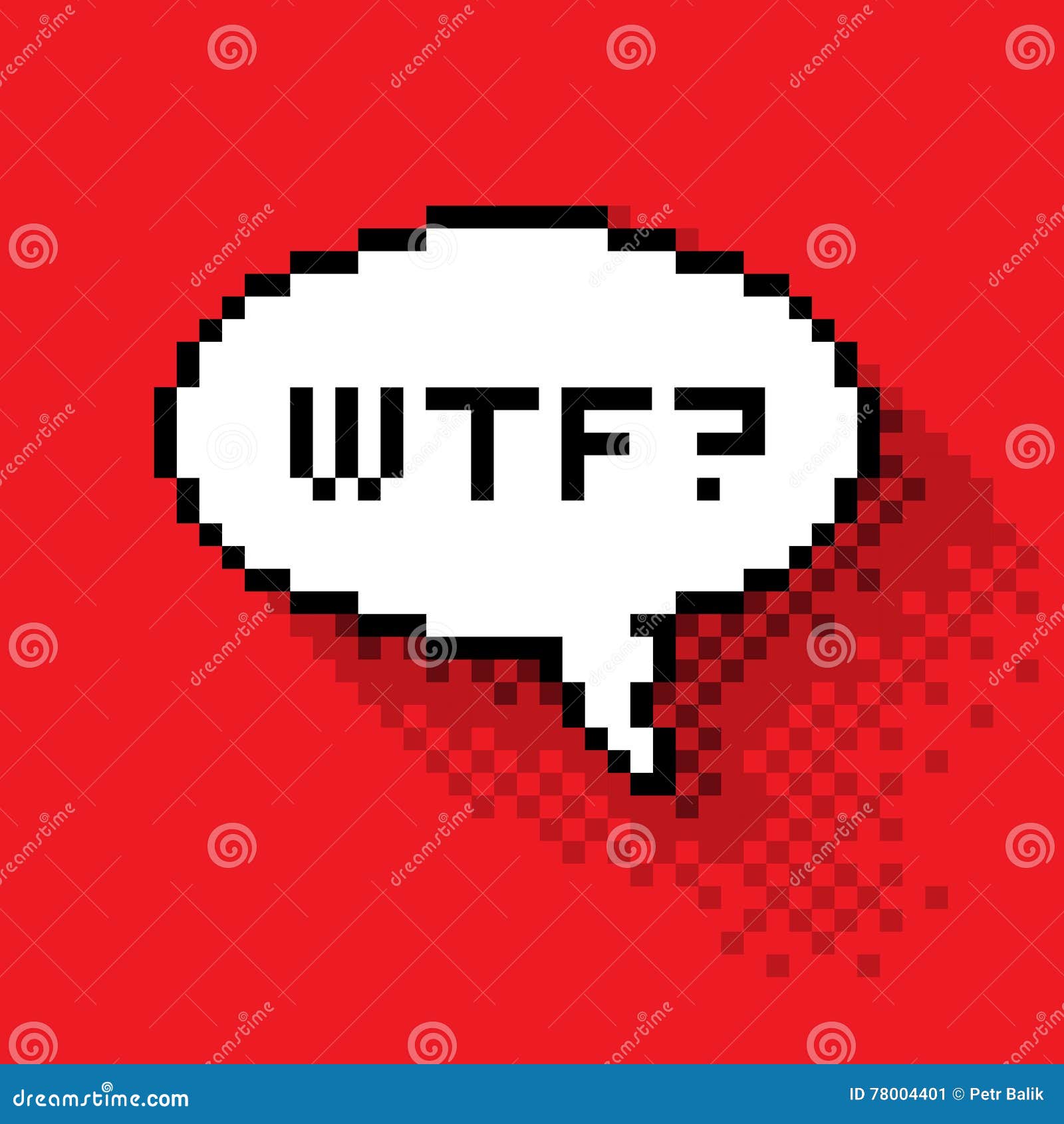 Text Bubble with "WTF?" Stock Vector - Illustration of drawn, funny ...