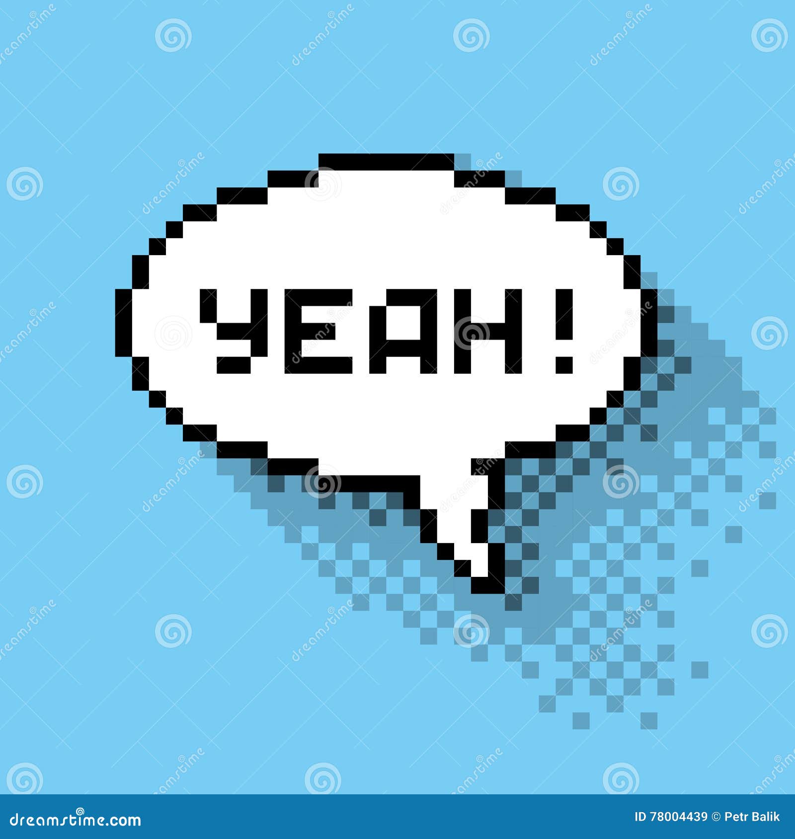 Text Bubble with "Yeah!" Stock Vector - Illustration of communication ...