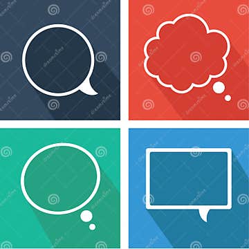 Text bubbles icons stock illustration. Illustration of collection ...