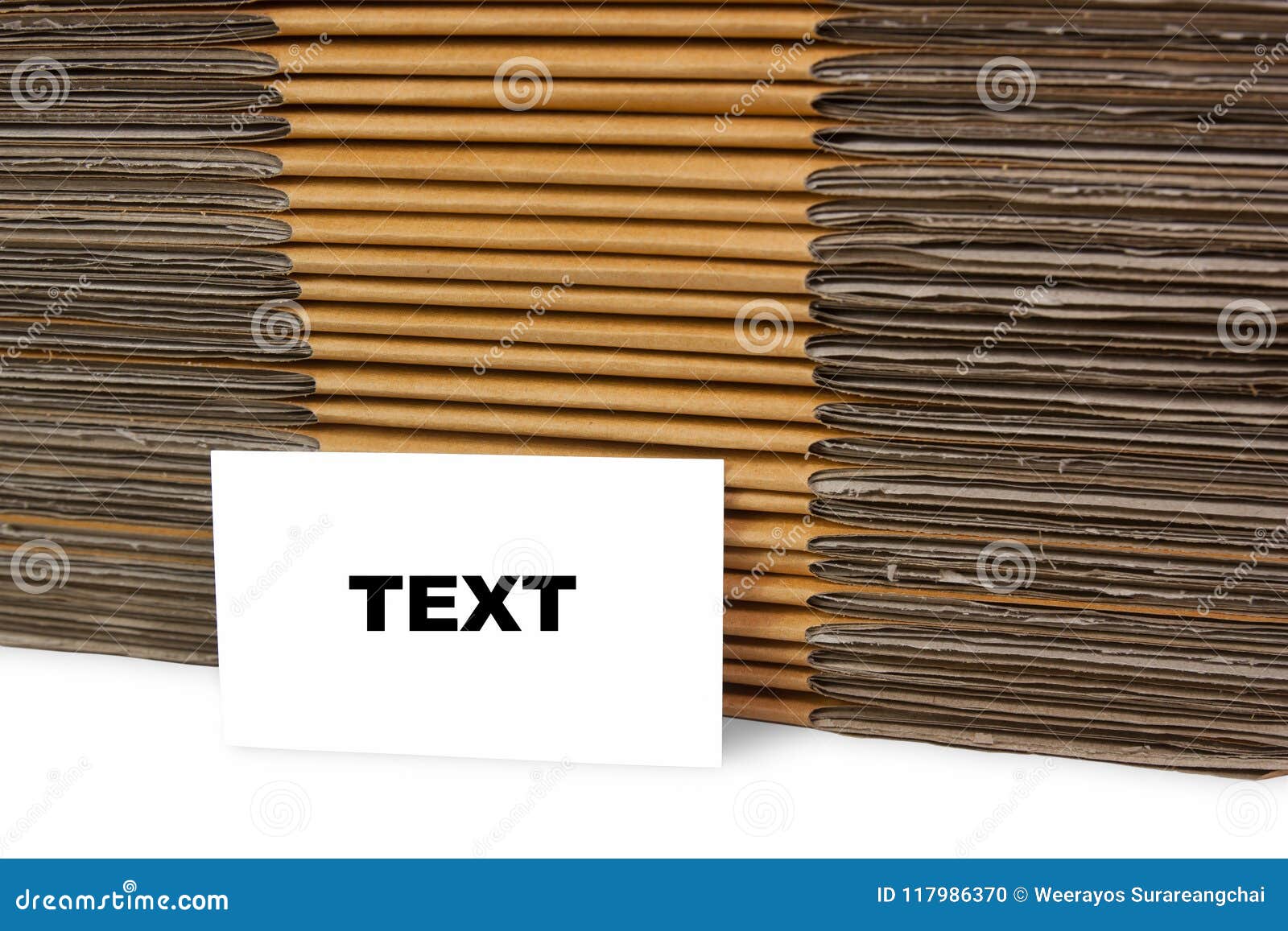 The Text on Business Card, the Background Paper Boxes. Stock Photo ...