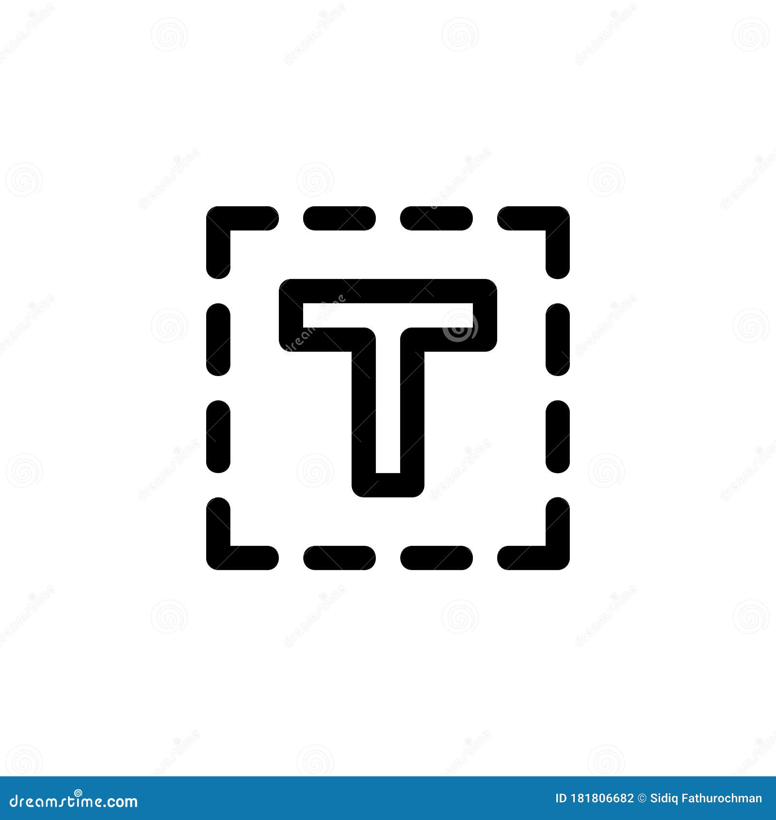 Text Button Icon stock vector. Illustration of flat - 181806682