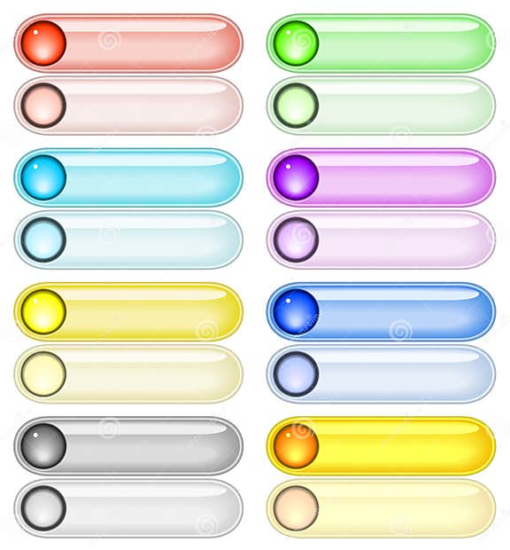 Text buttons stock vector. Illustration of oblong, yellow - 9492428
