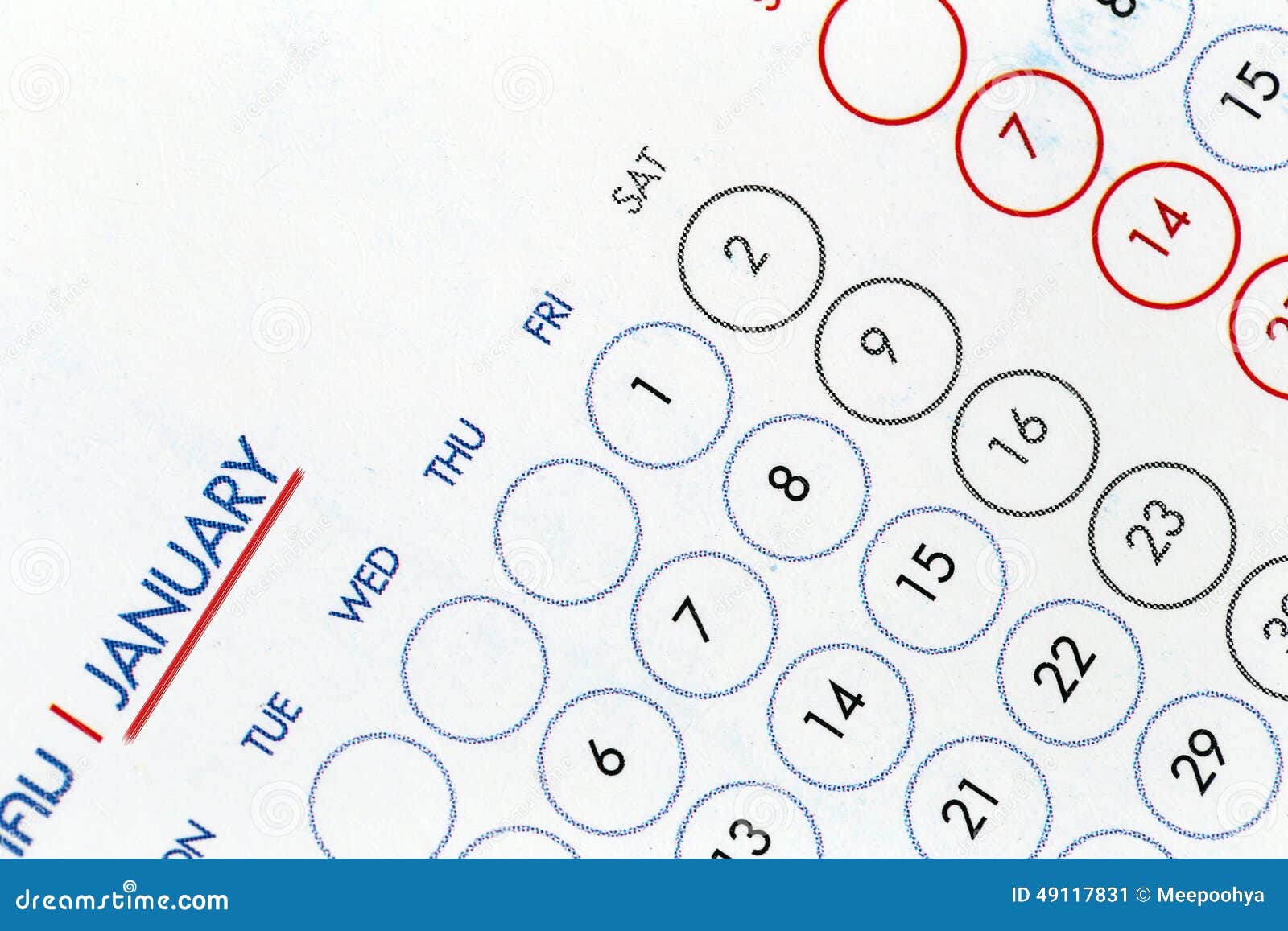 Text on Calendar Show in Monthly. Stock Image - Image of calendar ...