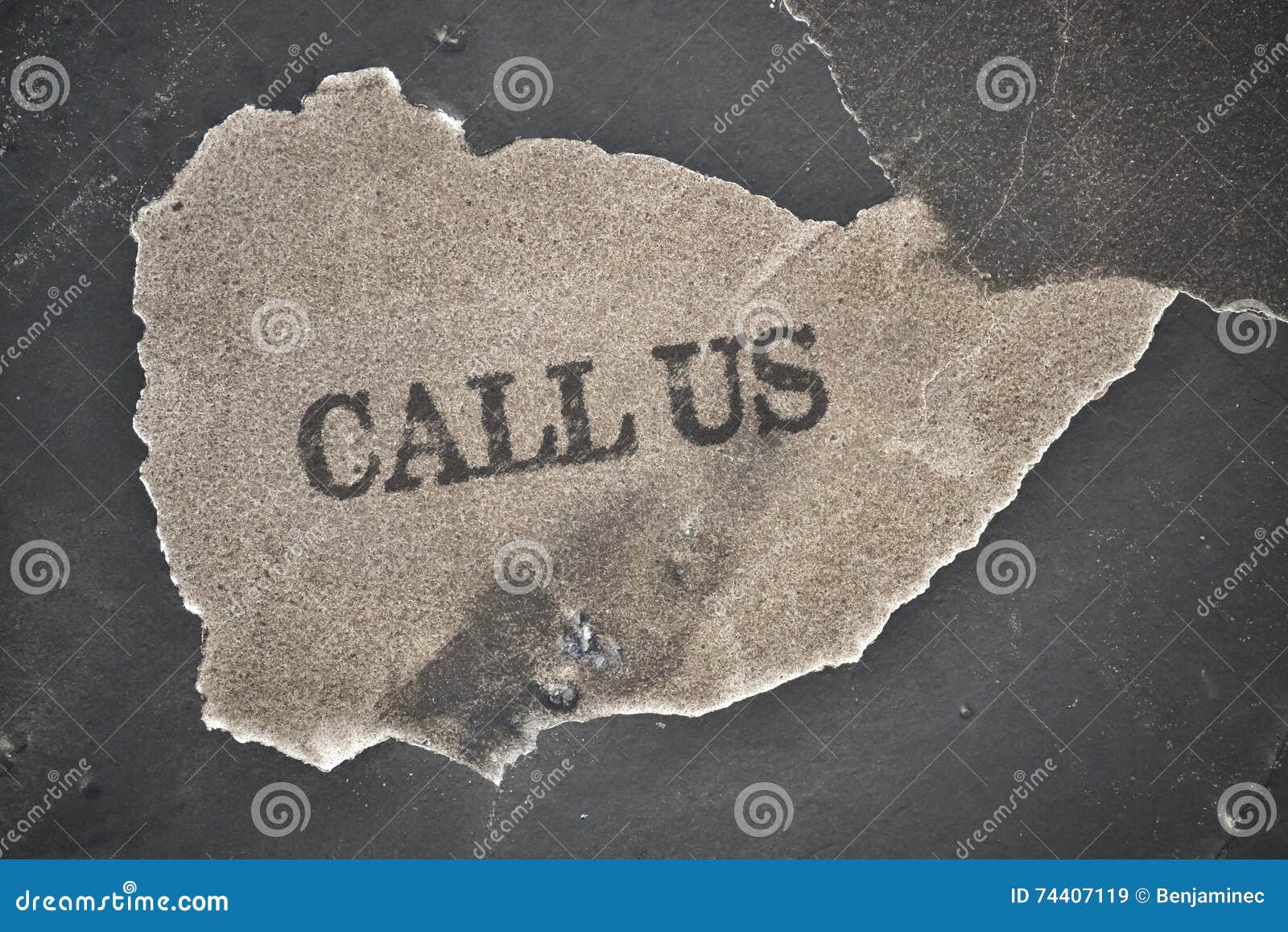 Text Call Us stock image. Image of advice, plaster, text - 74407119