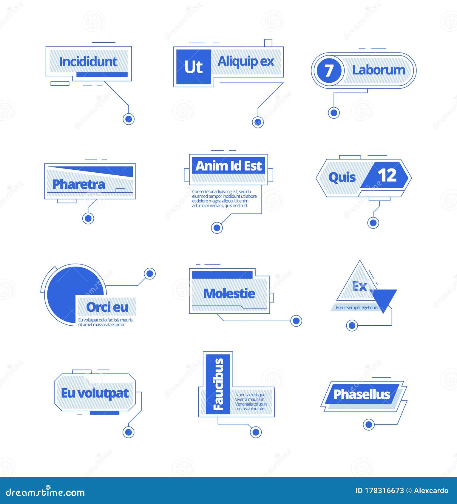 Text Callouts. Information Frames for Dialogue Options. Vector Modern ...