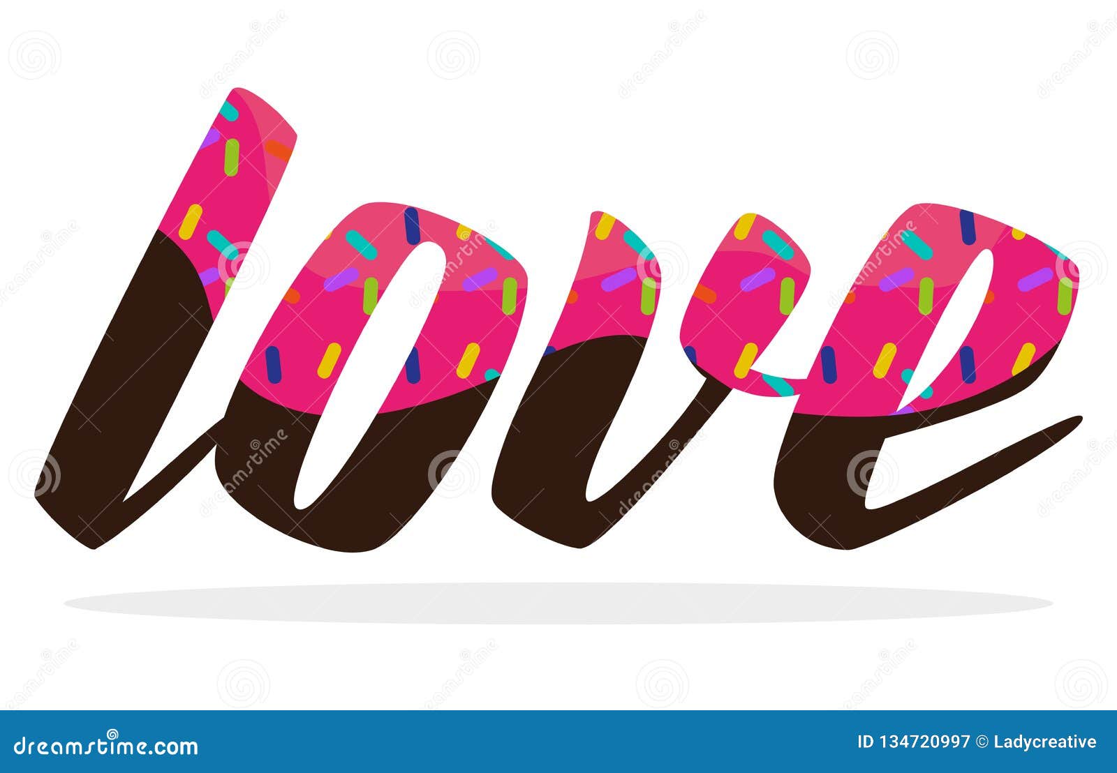 Love, Candy Typographic Vector Stock Vector - Illustration of ...