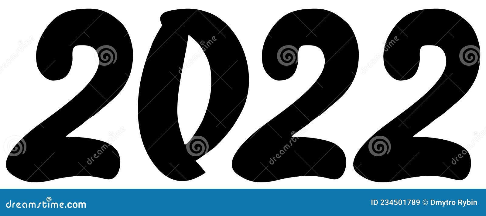 Text Caption 2022. Handwritten Font, Black and White. Graphic Lettering ...