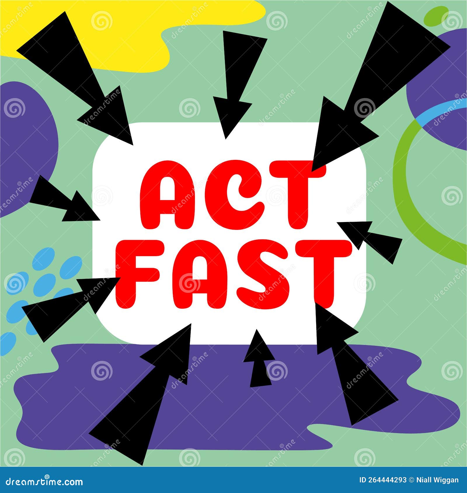 Text Caption Presenting Act Fast. Word Written on Voluntarily Move in ...