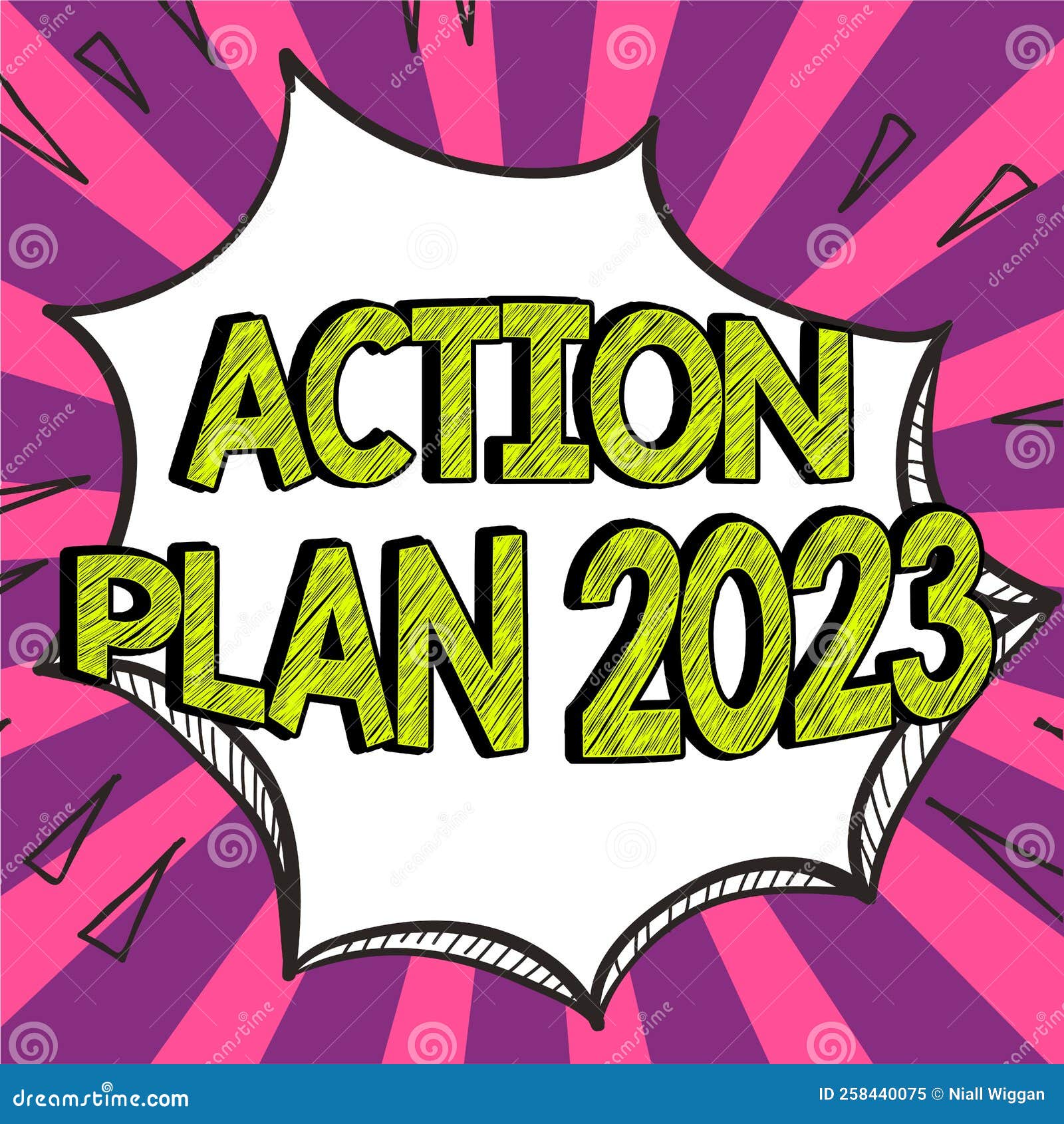 Conceptual Caption Action Plan 2023. Word Written on To Do List Contain ...