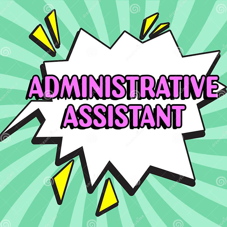Text Caption Presenting Administrative Assistant. Word for ...