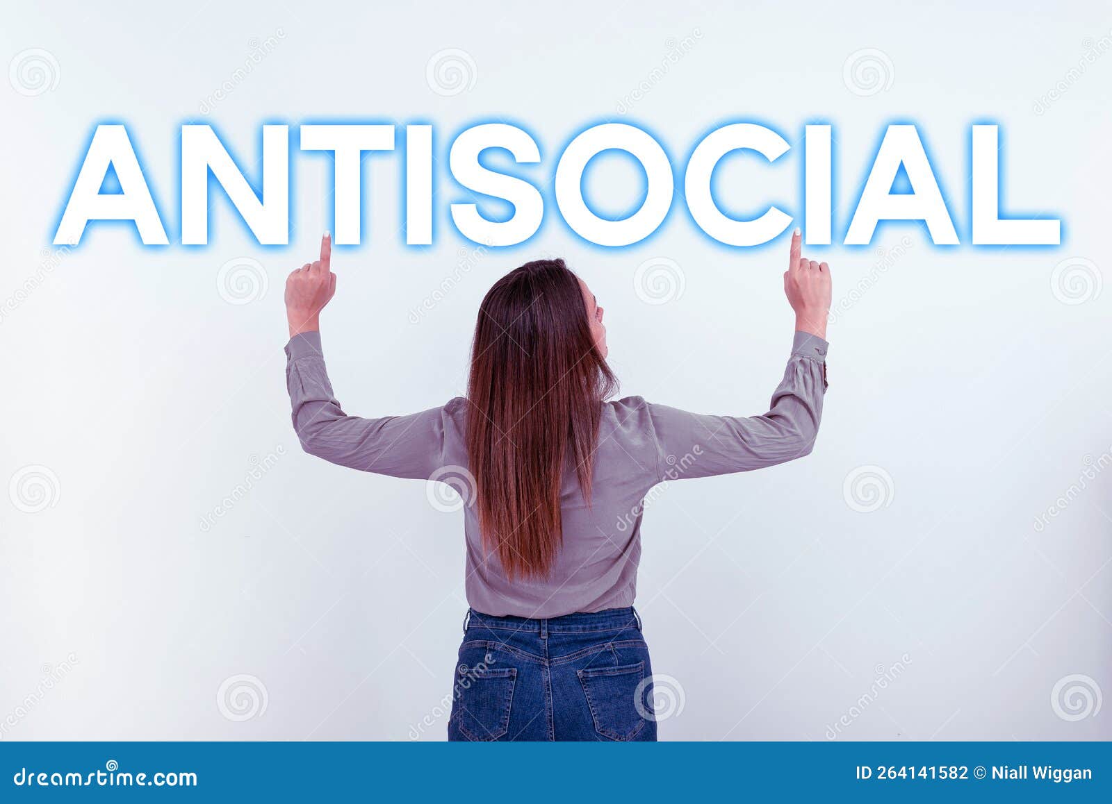 Text Caption Presenting Antisocial. Word Written on Hostile or Harmful ...