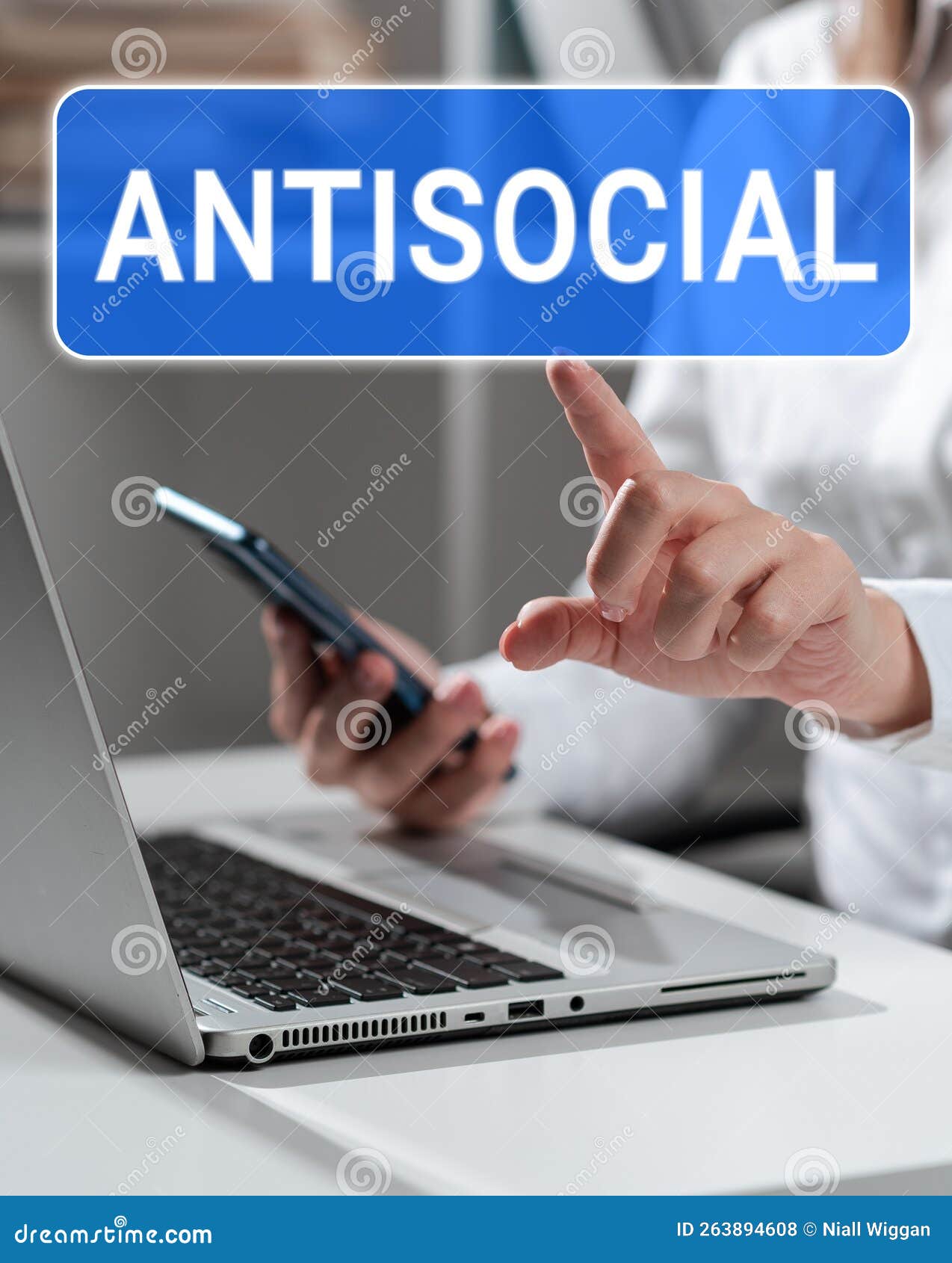 Handwriting Text Antisocial. Concept Meaning Hostile or Harmful To ...