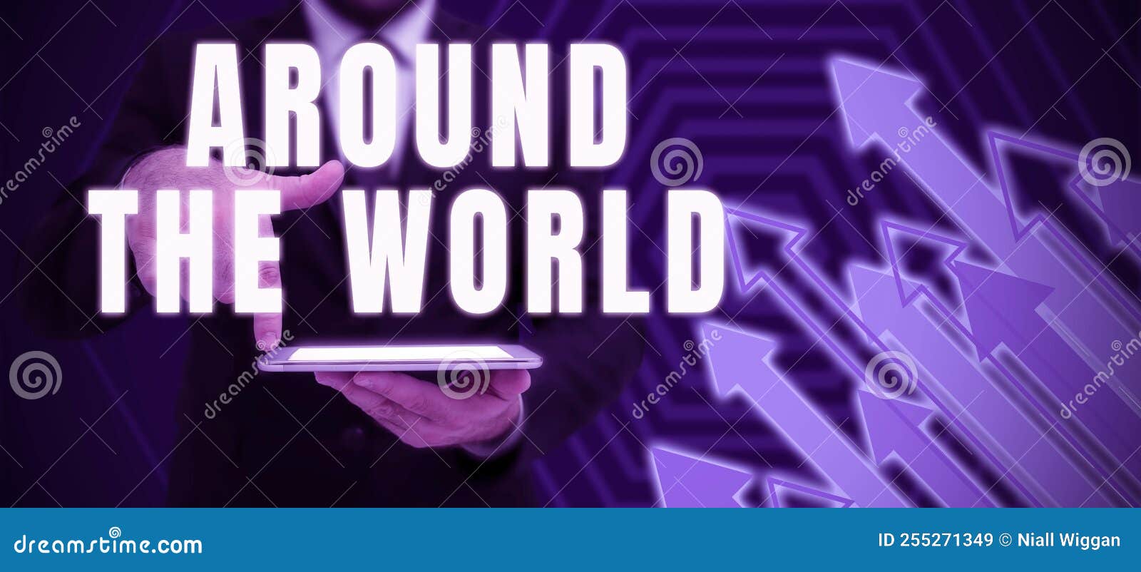 Text Caption Presenting Around the Worldsaying that Something Available ...