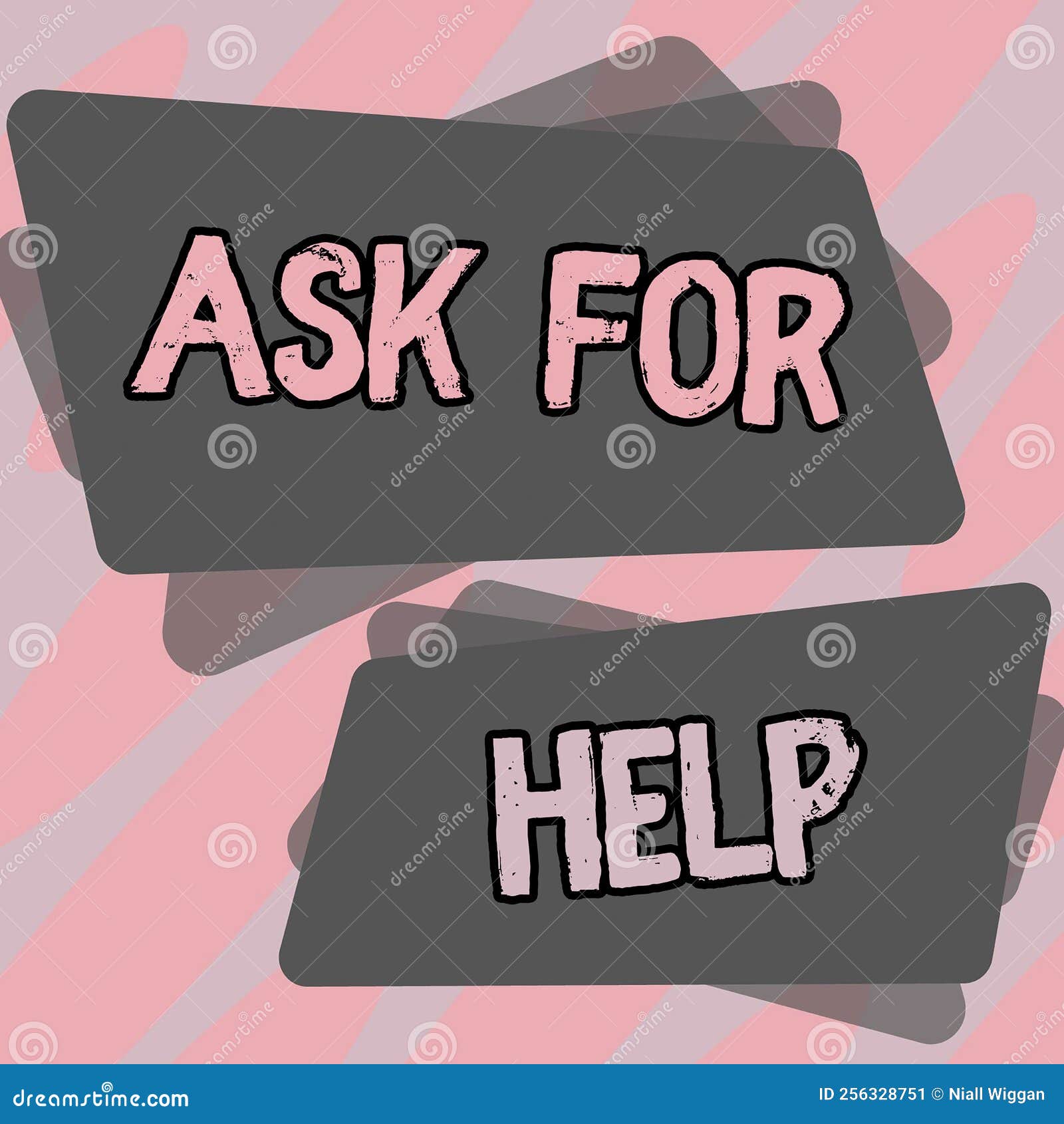 Text Caption Presenting Ask for Help. Concept Meaning Request To ...