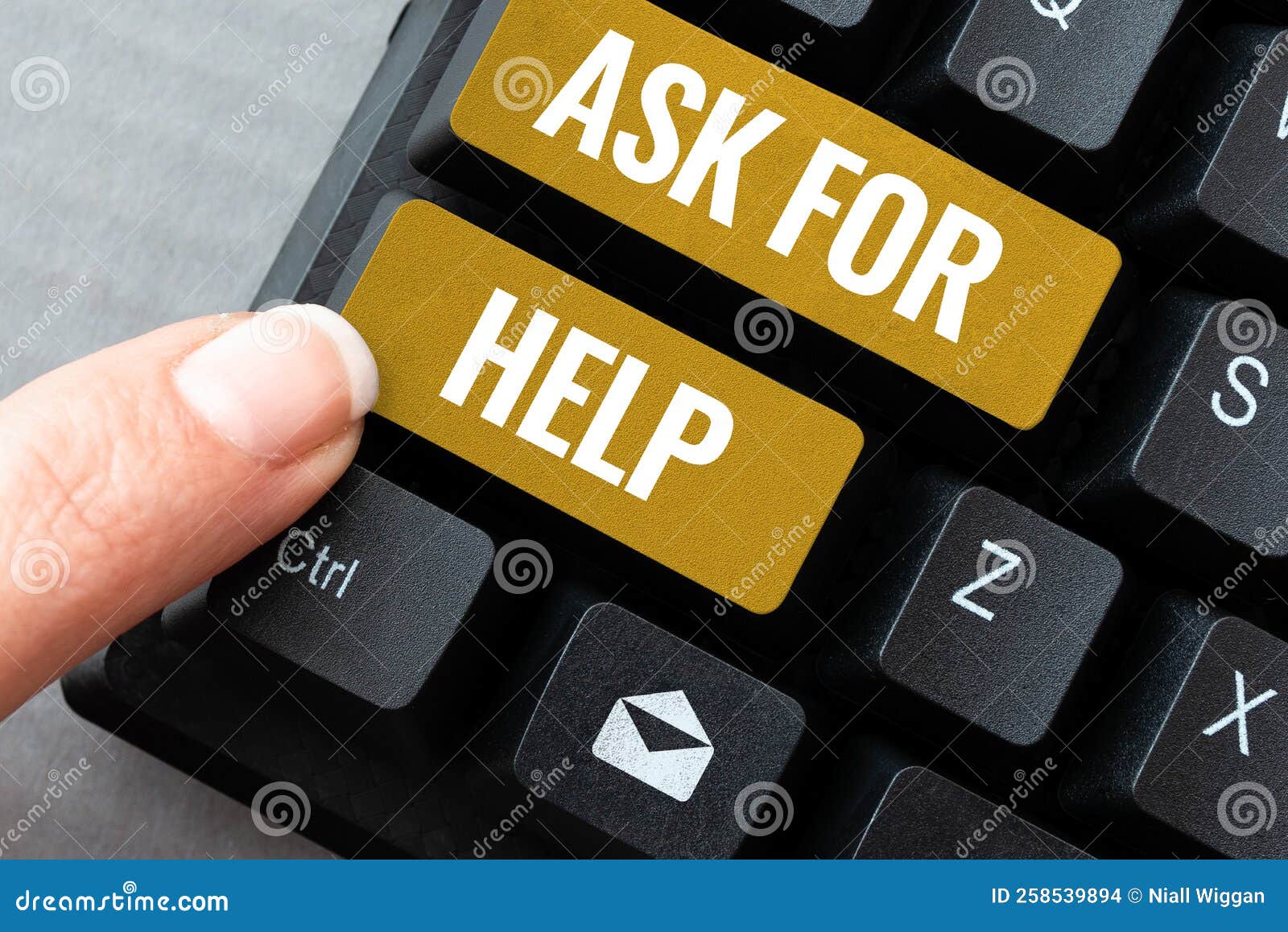 Text Caption Presenting Ask for Help. Business Approach Request To ...