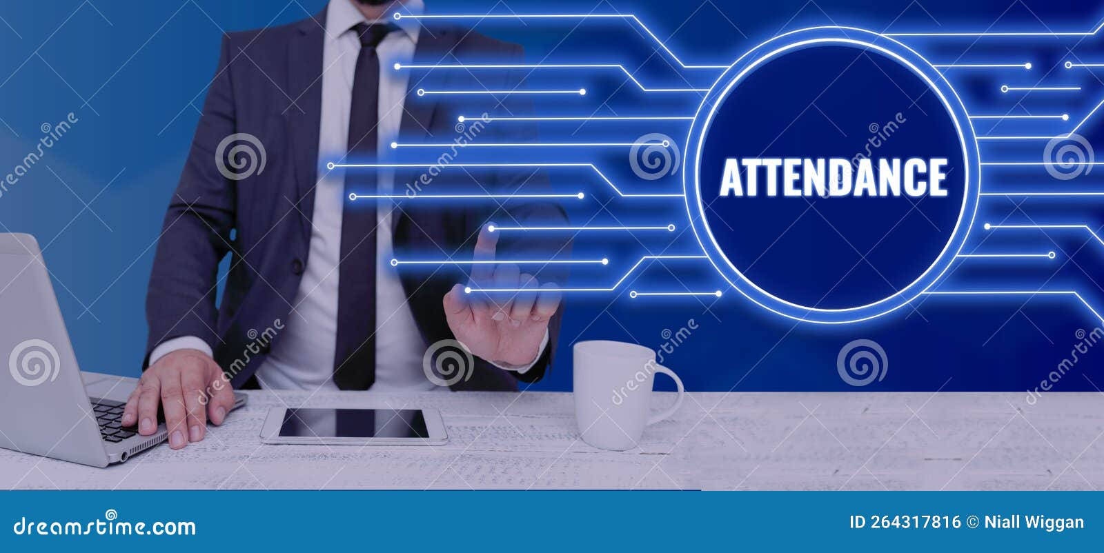 Text Caption Presenting Attendance. Business Concept Going Regularly ...