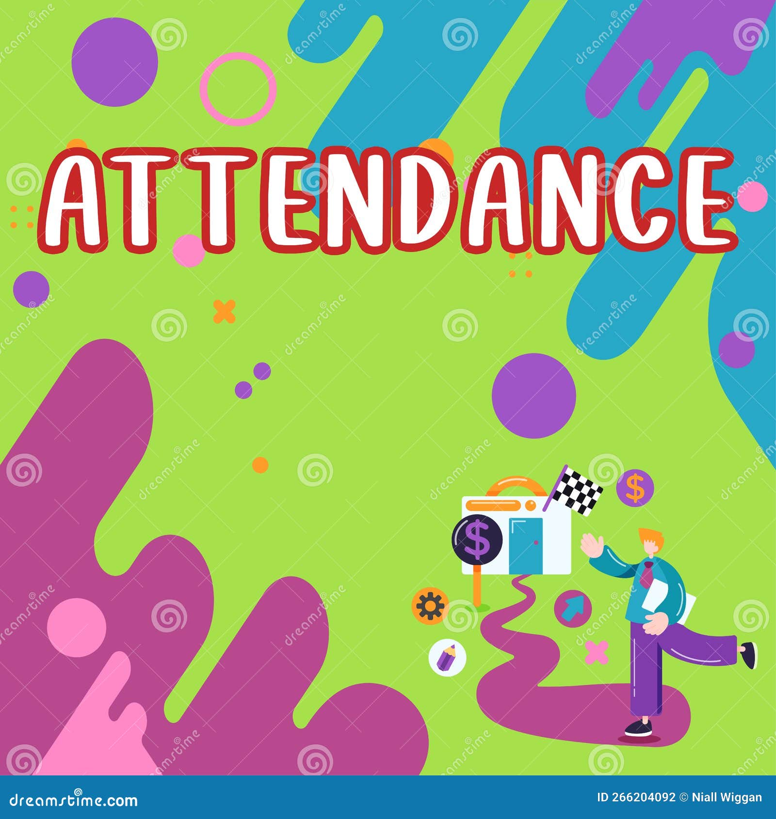 Text Caption Presenting Attendance. Internet Concept Going Regularly ...