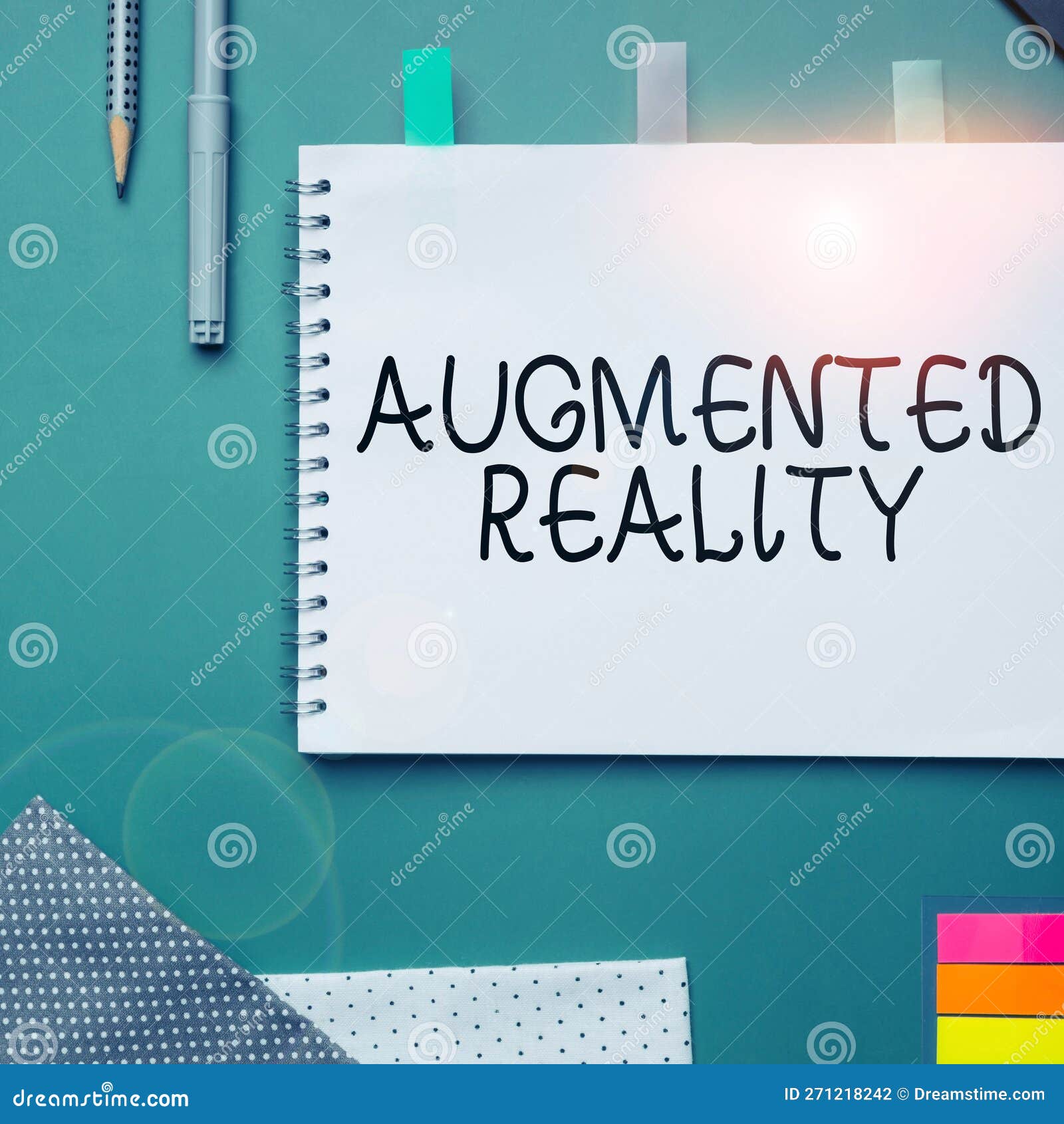 Text Caption Presenting Augmented Reality. Internet Concept Technology ...