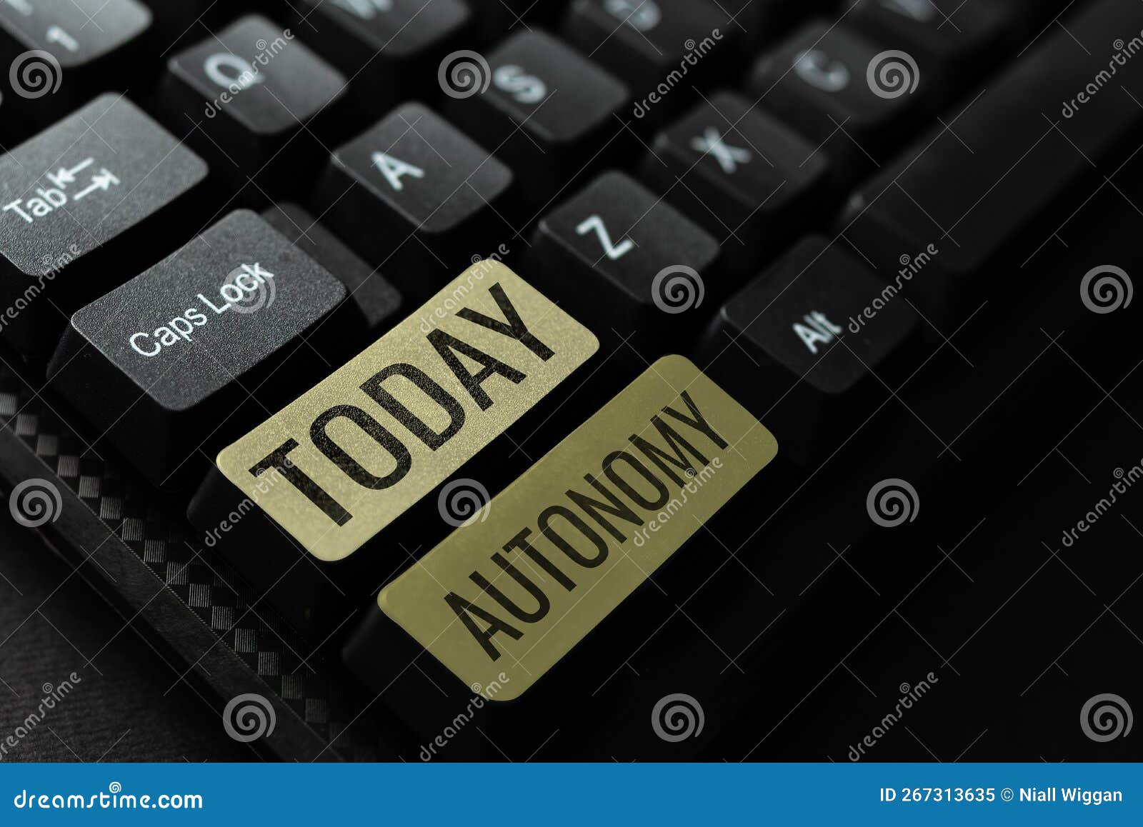 Text Caption Presenting Autonomy. Word for Vehicle that Can Guide ...