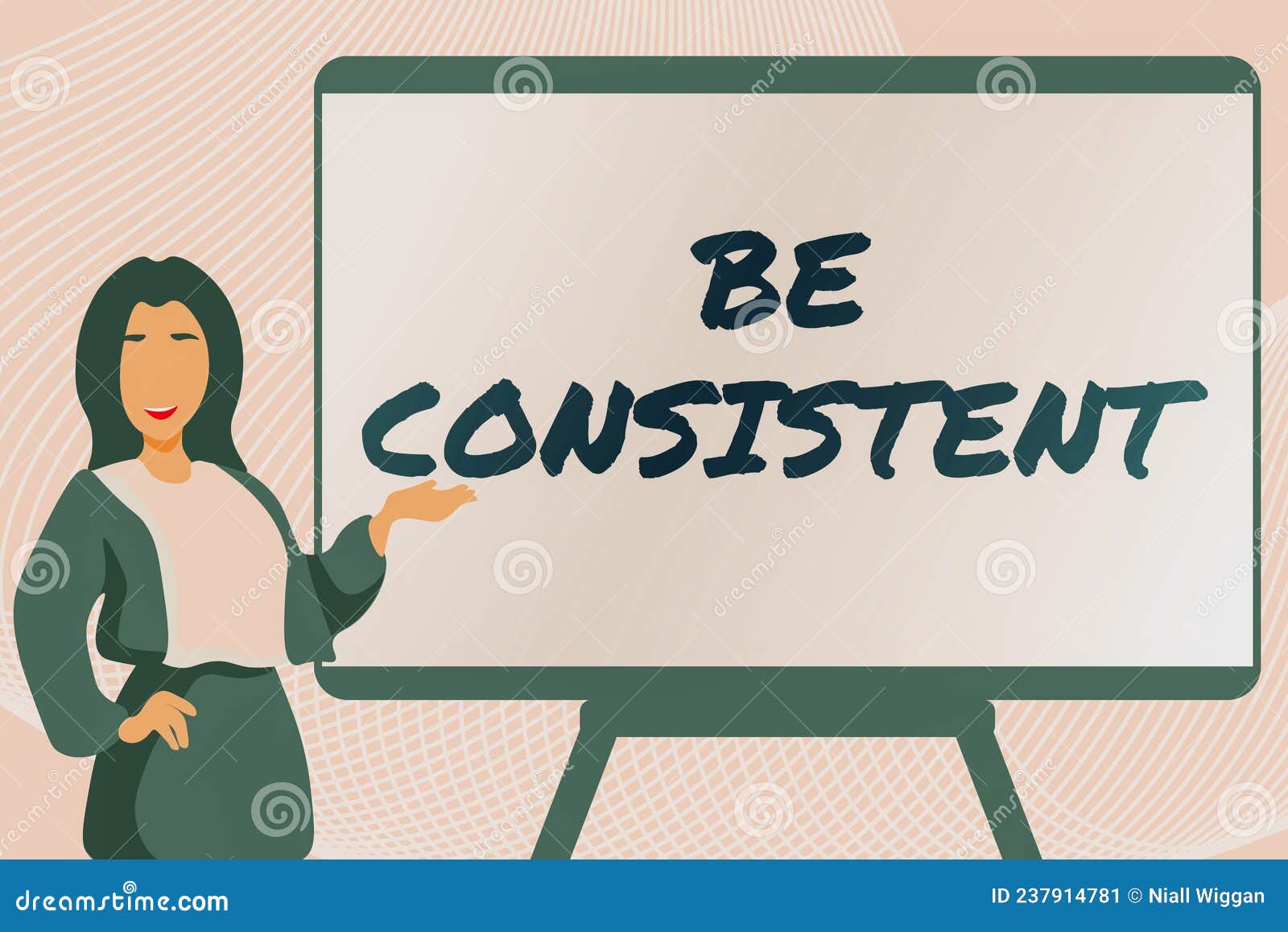 Text Caption Presenting Be Consistent. Business Approach Uniform ...