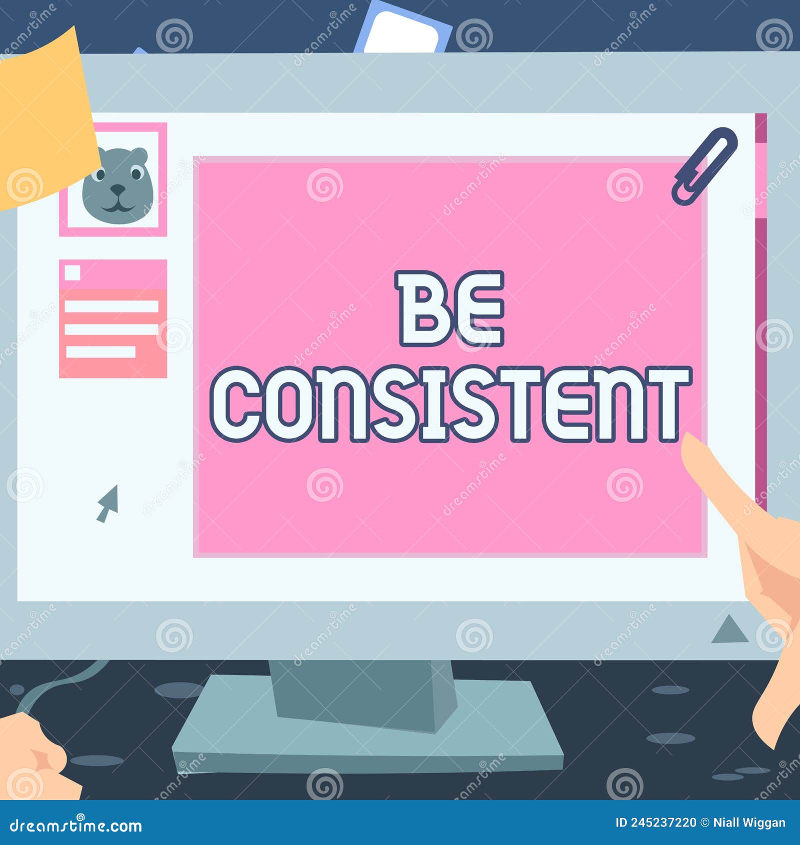 Text Caption Presenting Be Consistent. Concept Meaning Uniform ...