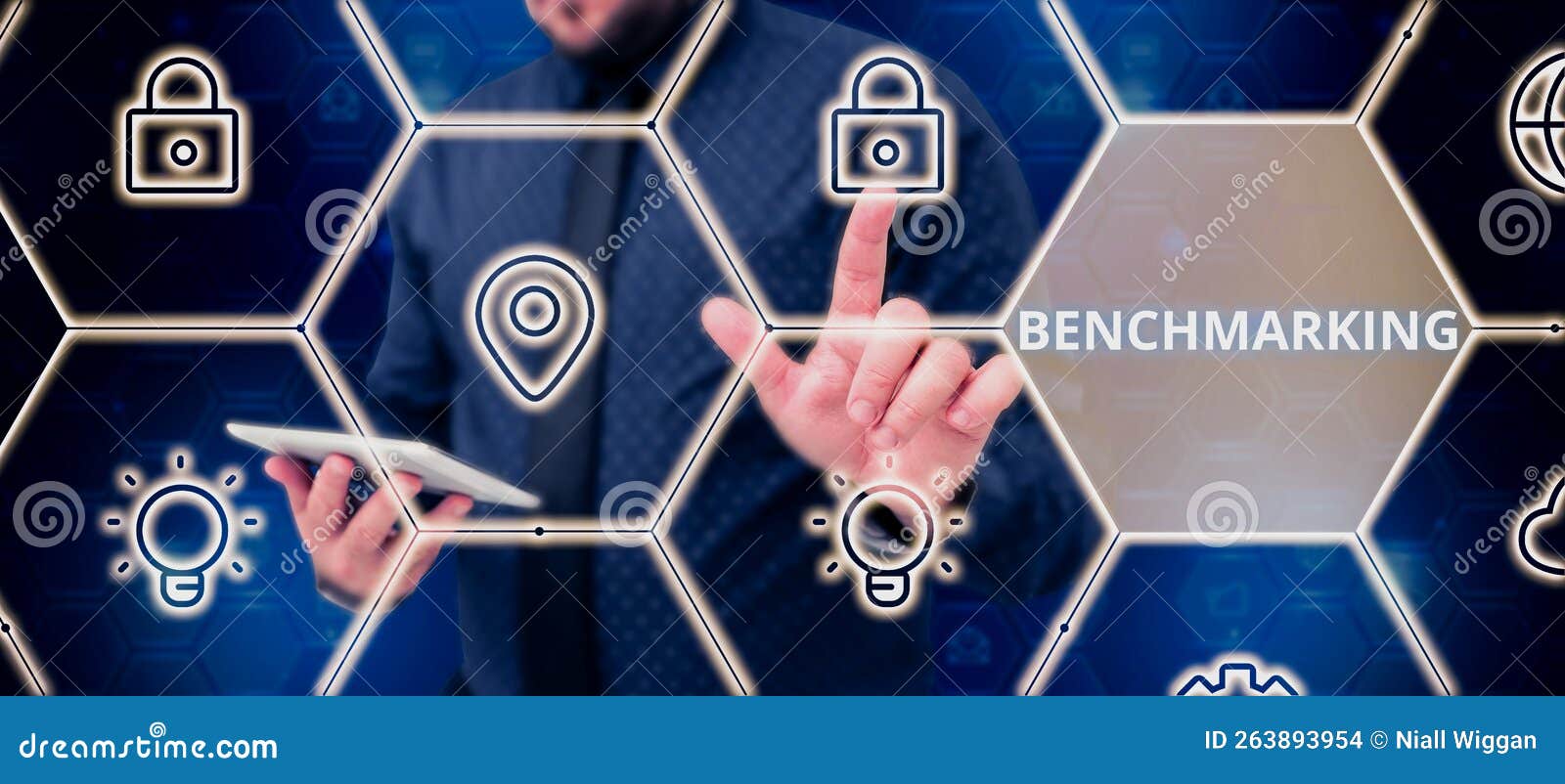 Text Sign Showing Benchmarking. Word for Evaluate Something by ...