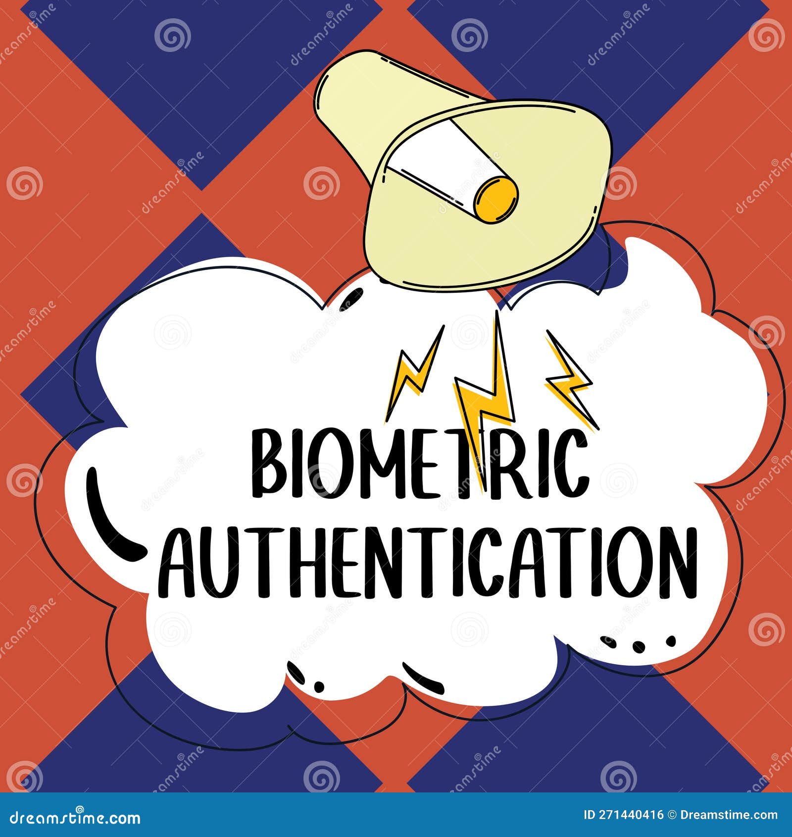 Text Caption Presenting Biometric Authentication. Business Concept ...