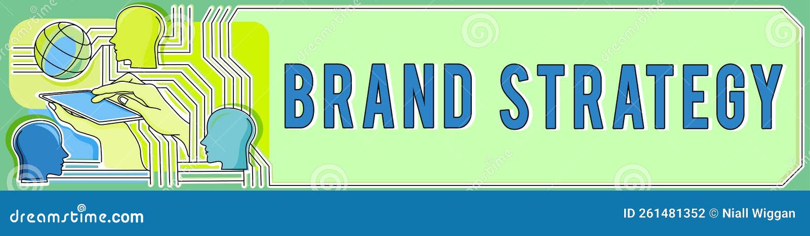 Conceptual Caption Brand Strategy. Business Idea Longterm Plan Executed ...