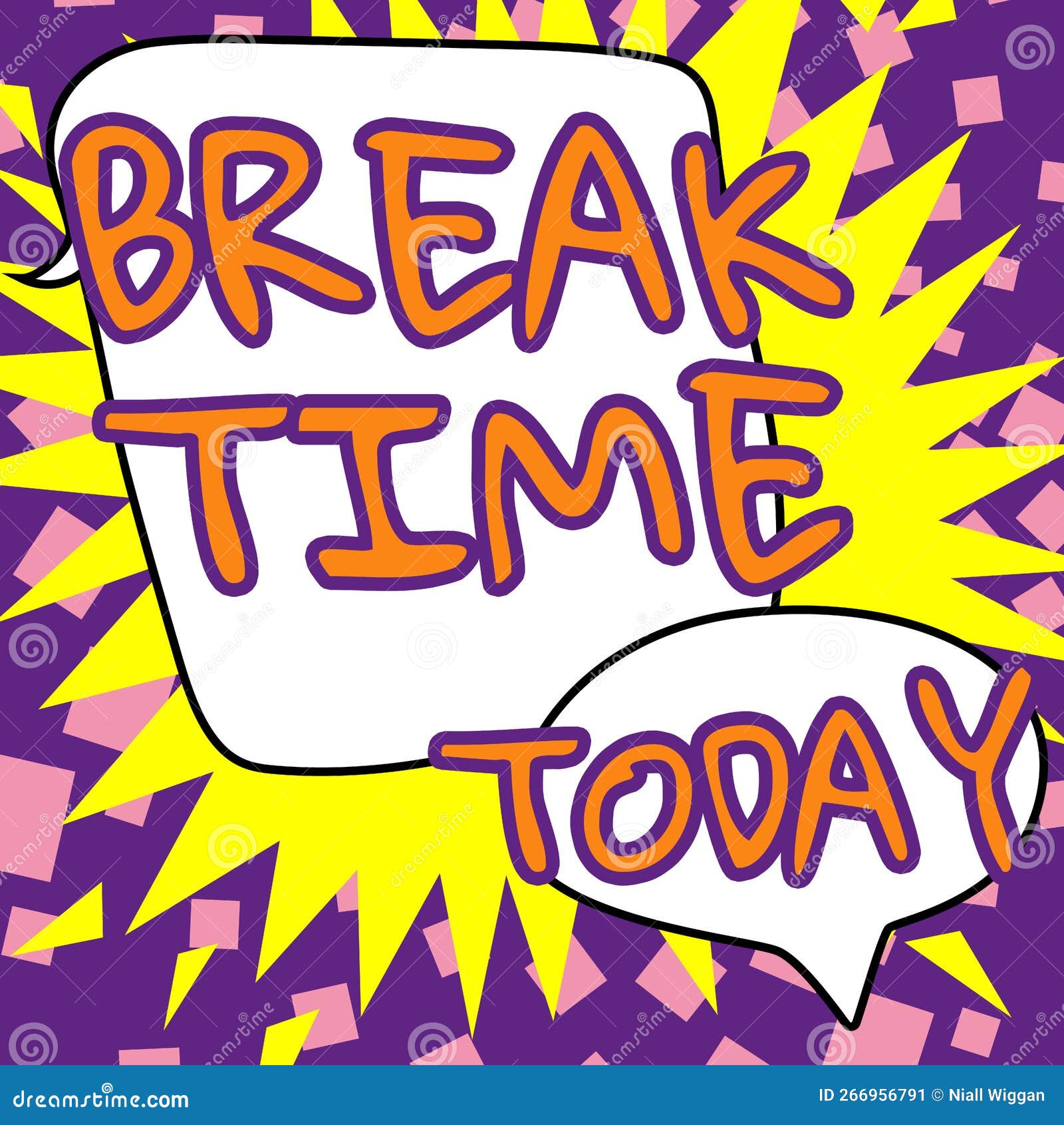 Hand Writing Sign Break Time. Concept Meaning Period of Rest or ...