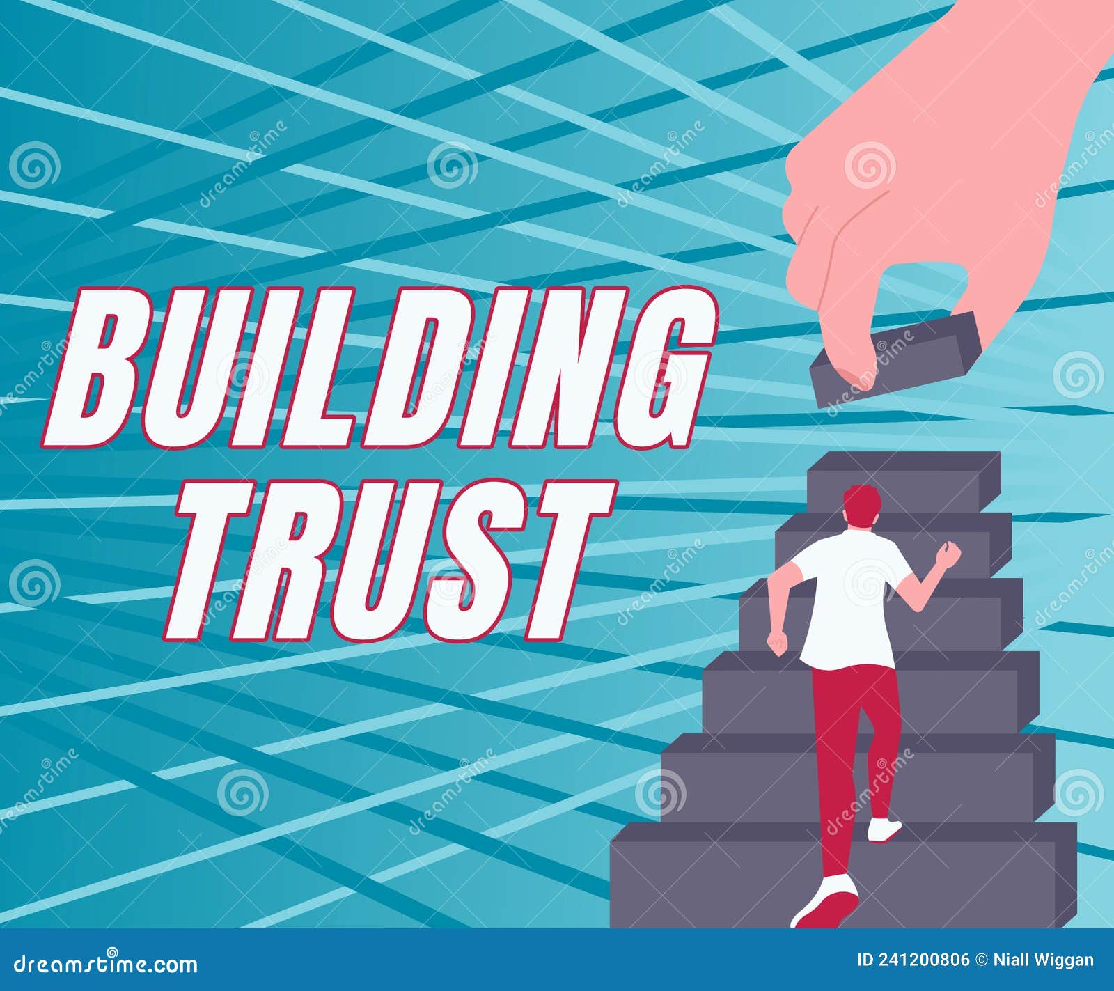 Text Caption Presenting Building Trust. Concept Meaning Activity of ...