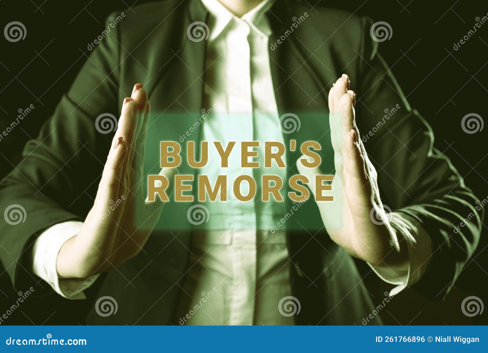 Text Caption Presenting Buyer S is Remorse. Internet Concept a Feeling ...