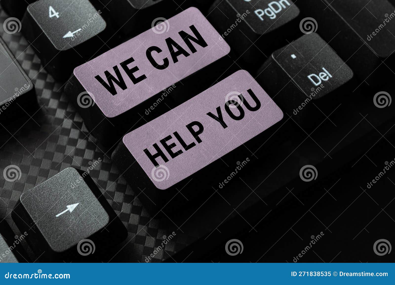 Text Caption Presenting we Can Help You. Concept Meaning Support ...