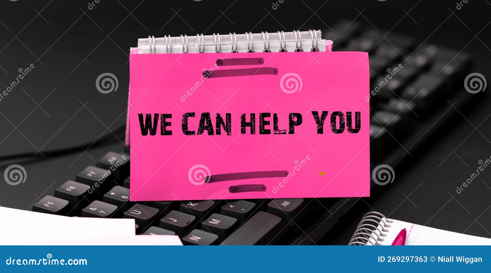 Sign Displaying we Can Help You. Business Idea Support Assistance ...