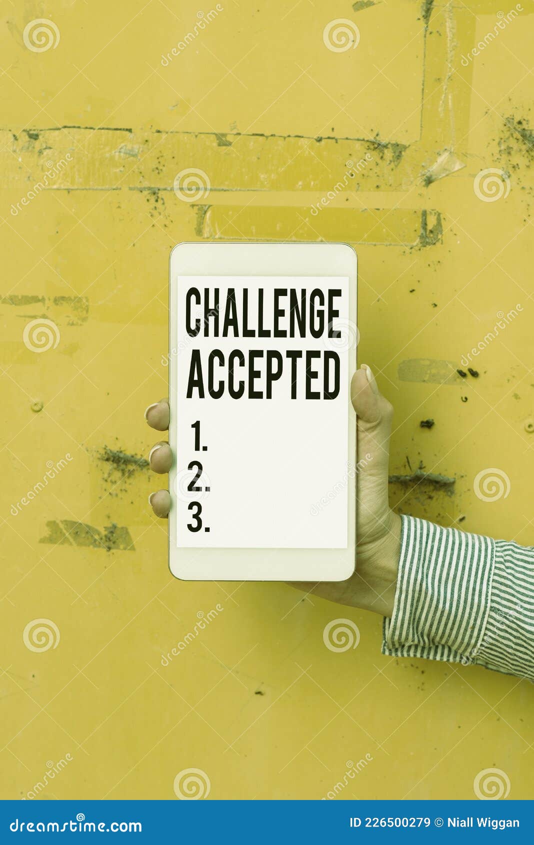 Text Caption Presenting Challenge Accepted. Internet Concept To ...