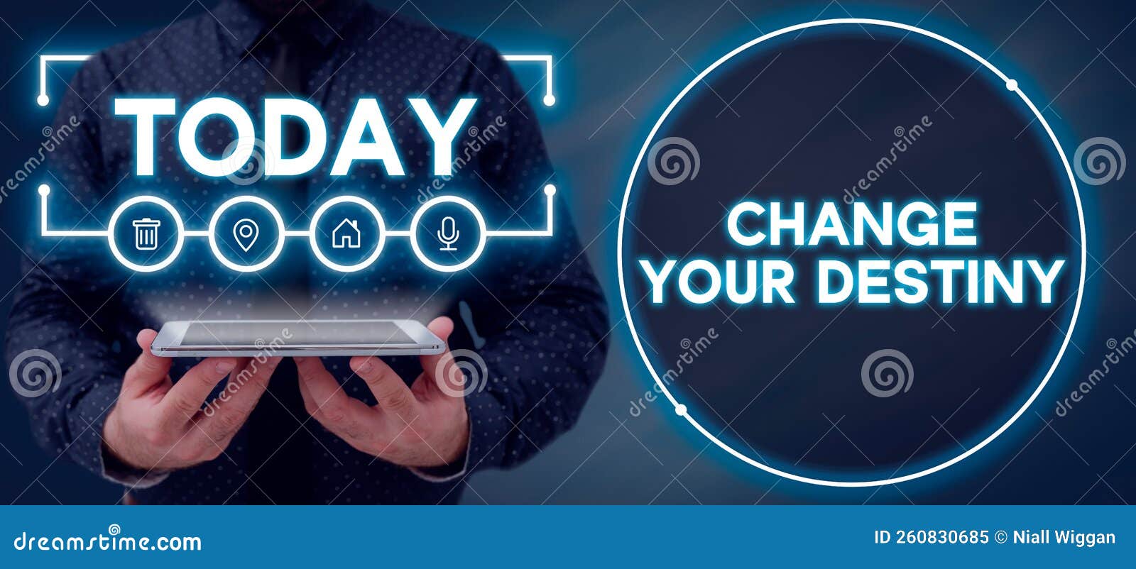 Hand Writing Sign Change Your Destiny. Conceptual Photo Formal ...